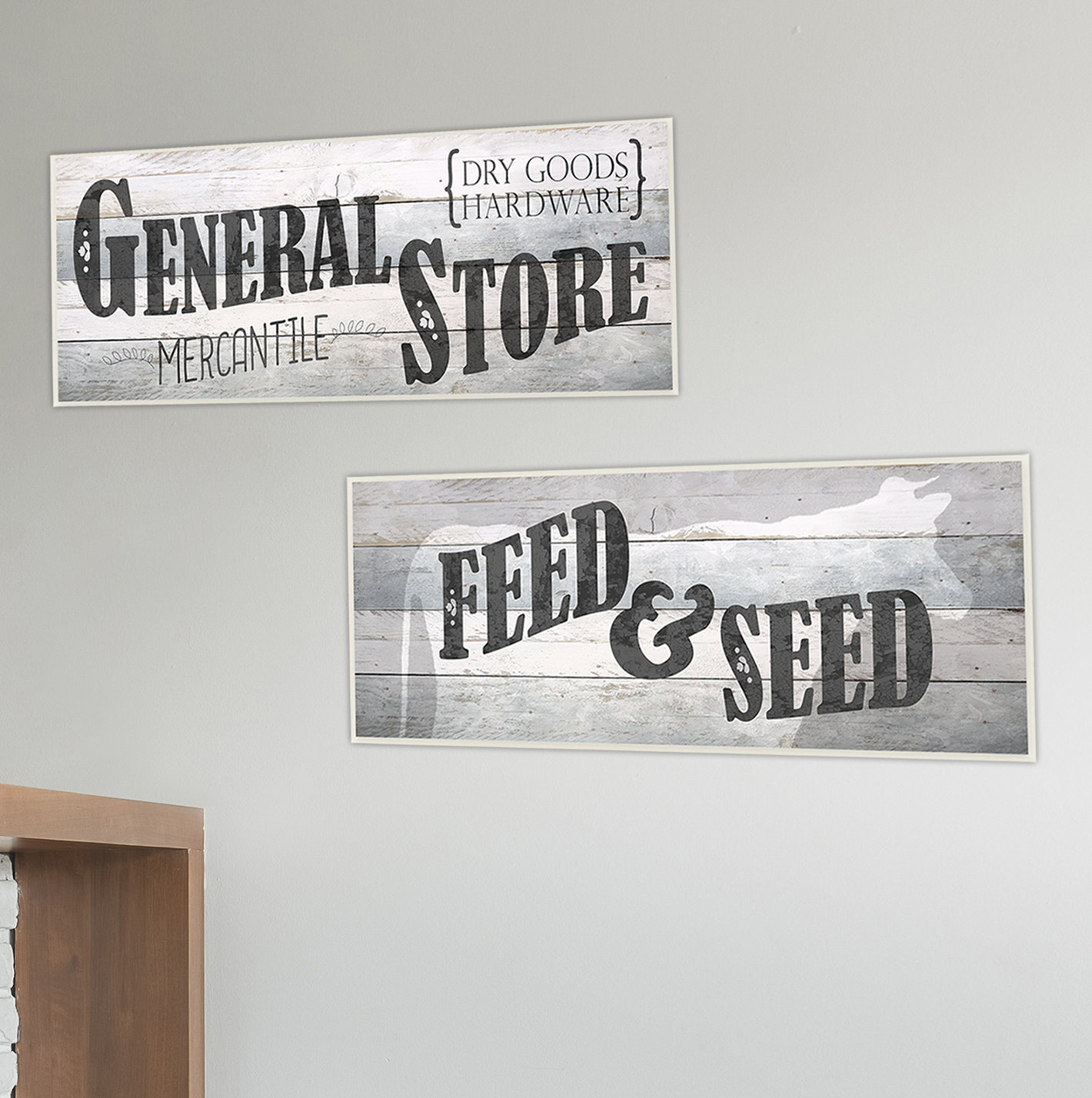 Gracie Oaks 'Farmhouse Planked Look Feed and Seed Sign' by Ann Bailey ...