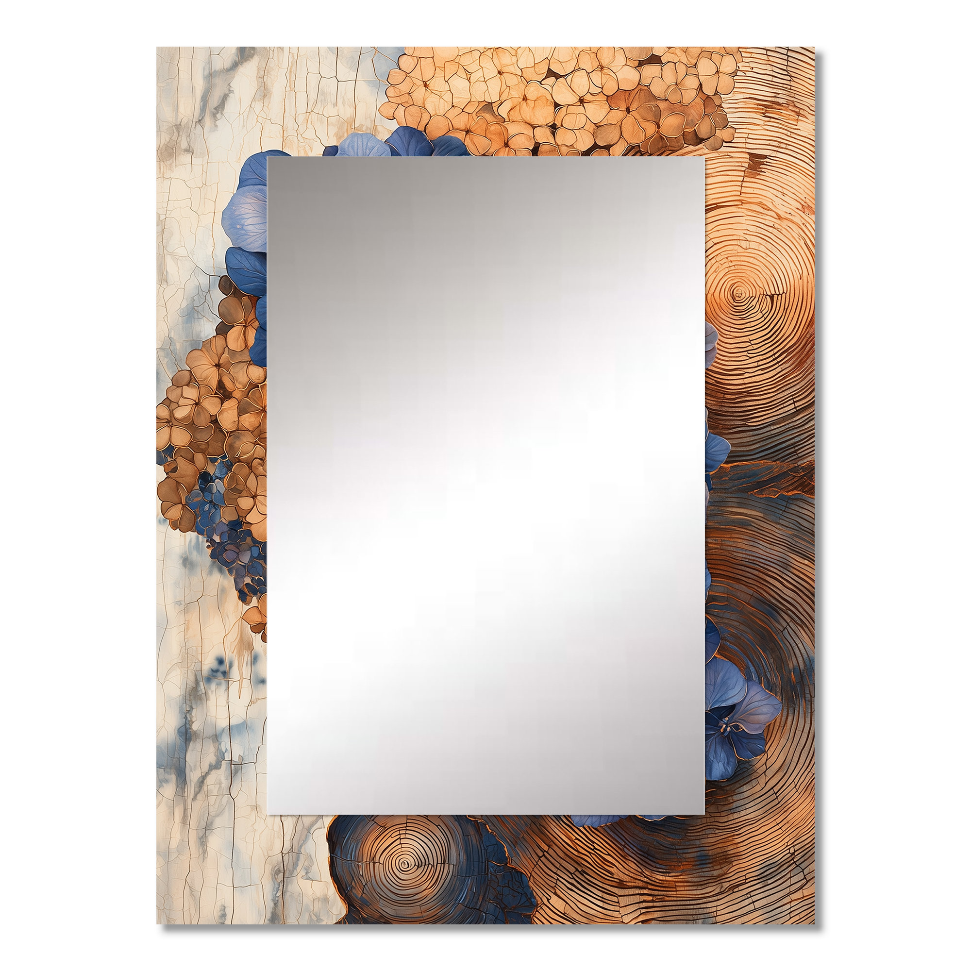 Dakota Fields Aqua Hydrangea Flowers On Wooden Slide II - Hydrangea ...
