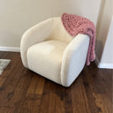 Ivy Bronx Kiptin 31.7'' W Upholstered Modern Comfort 360 Degree Swivel ...