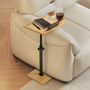 Ebern Designs Thickened 360° Swivel Couch Arm Tray Table ,Adjustable TV ...