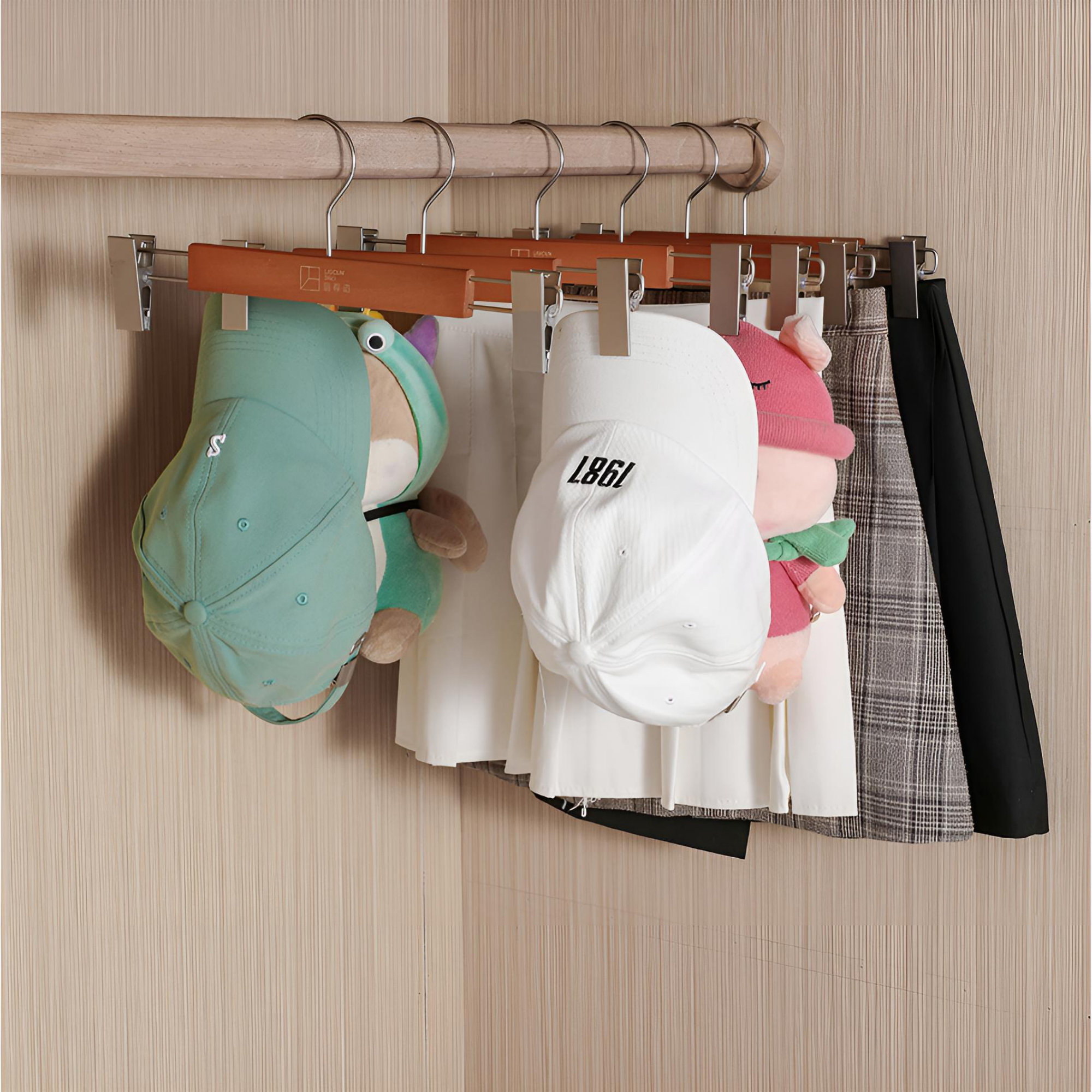 August Grove® Heavy Duty Wooden Hangers - Professional Closet System ...