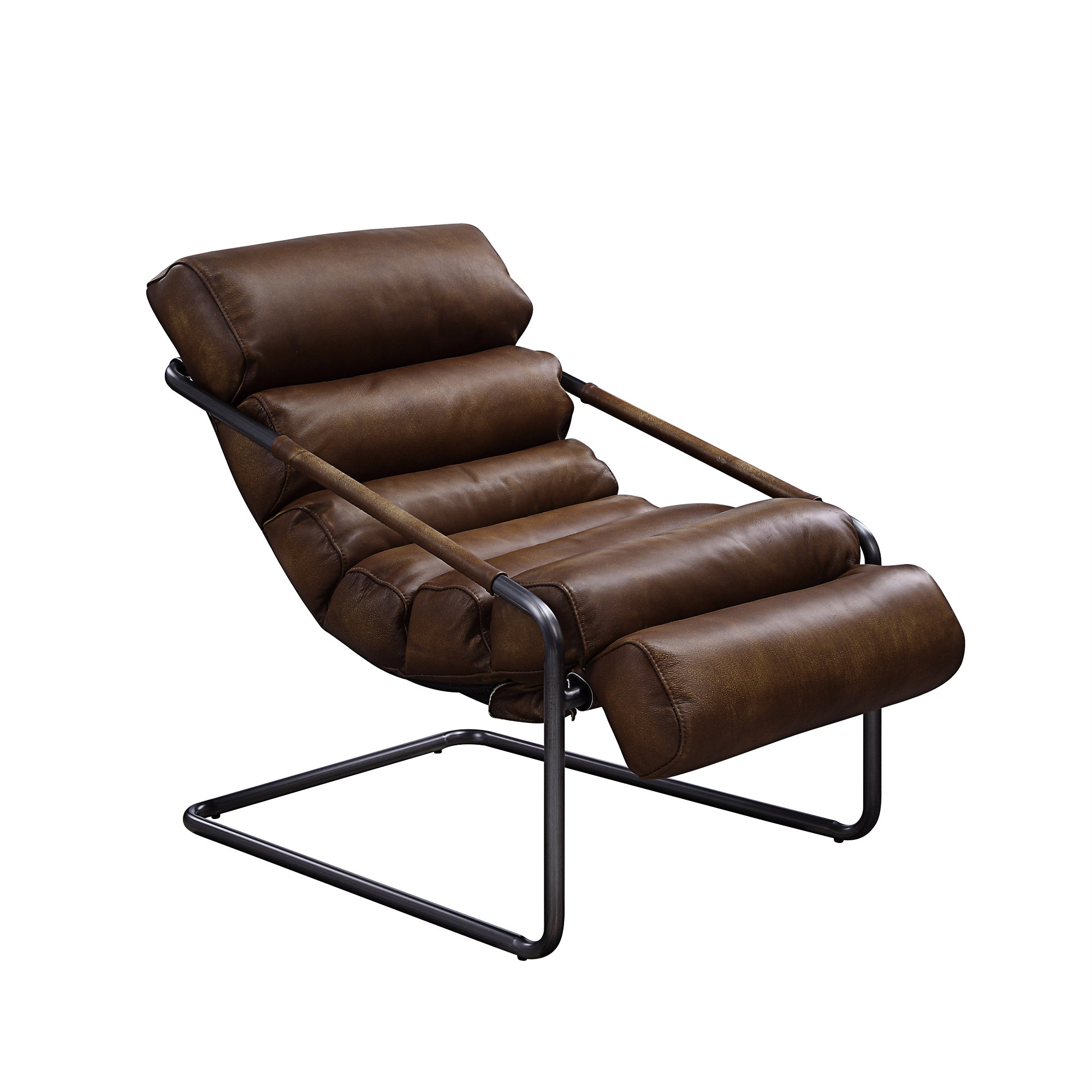 17 Stories Jaede 25'' Wide Leather Match Lounge Chair | Wayfair