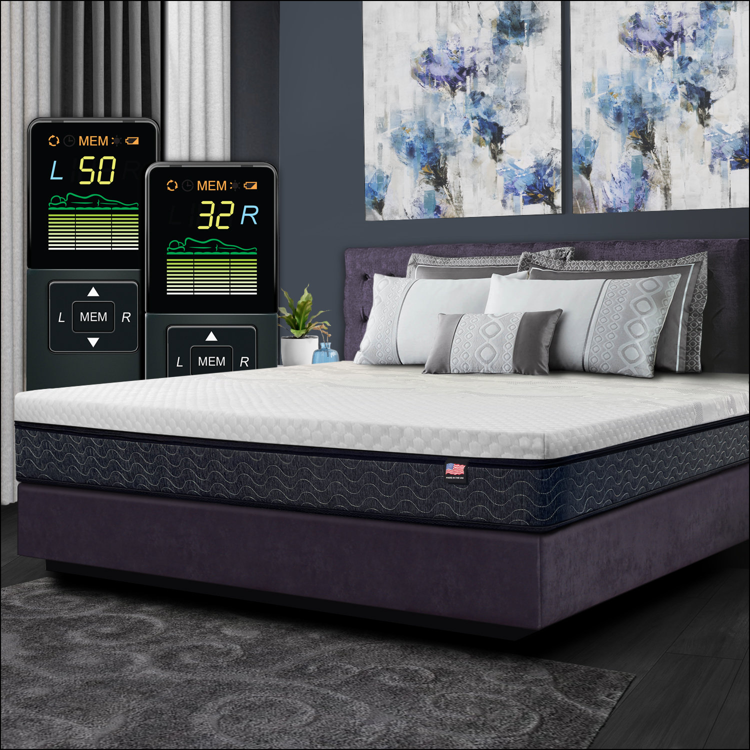 Innomax ASC 10" Smooth Top - Digital Air Smart Bed Mattress | Wayfair