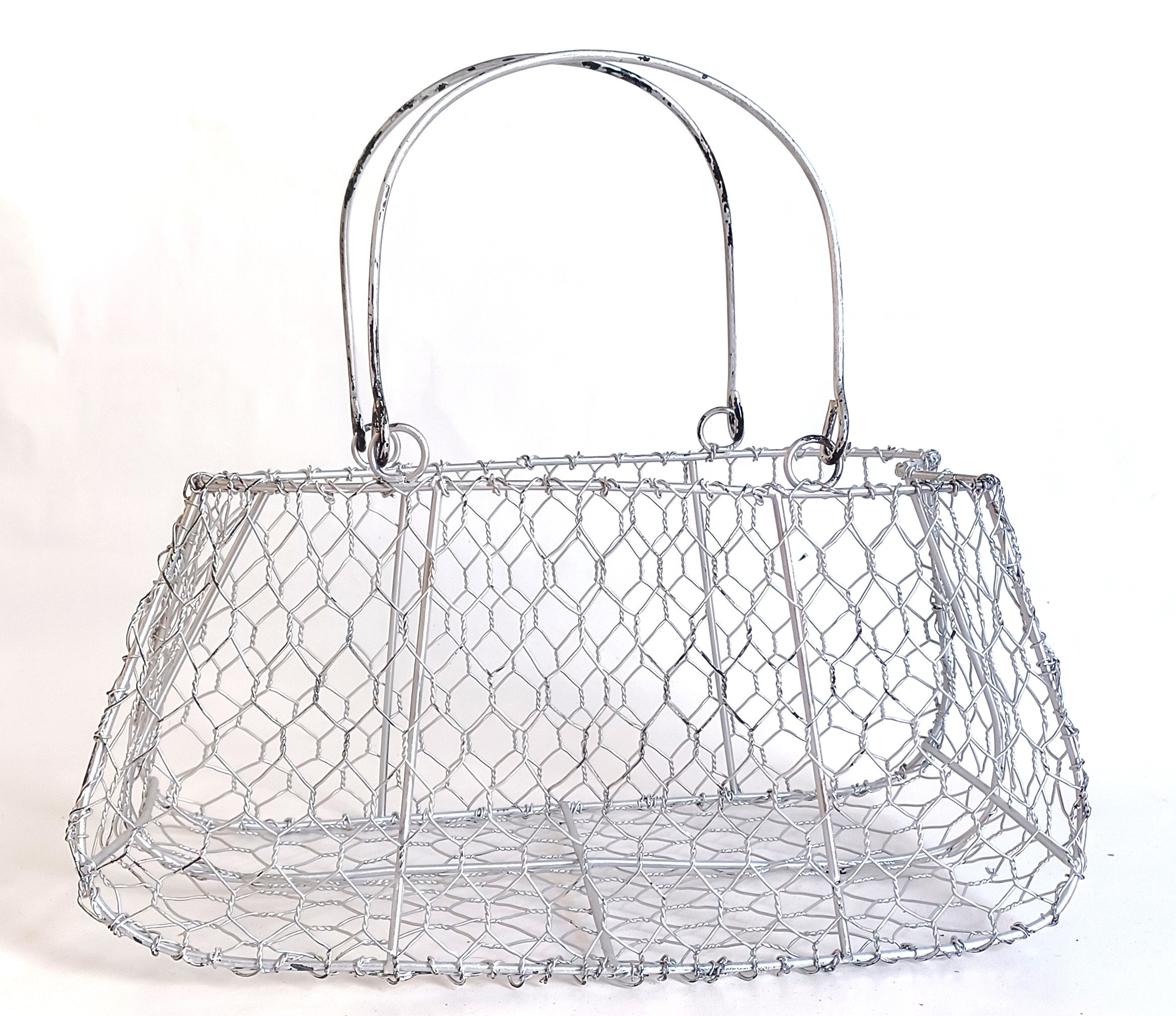 Williston Forge Silver Tone Wire Bag | Wayfair