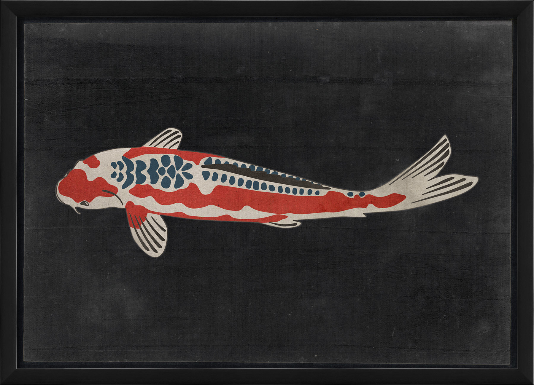 The Artwork Factory Japanese Shusui Koi Framed Graphic Art | Wayfair