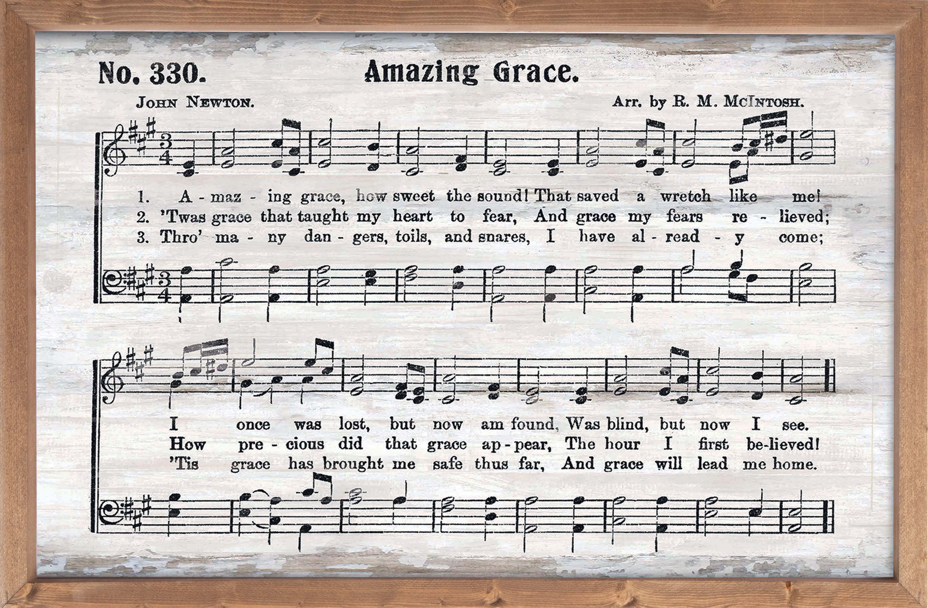 Gracie Oaks 'Amazing Grace' Picture Framed Textual Art on Wood | Wayfair