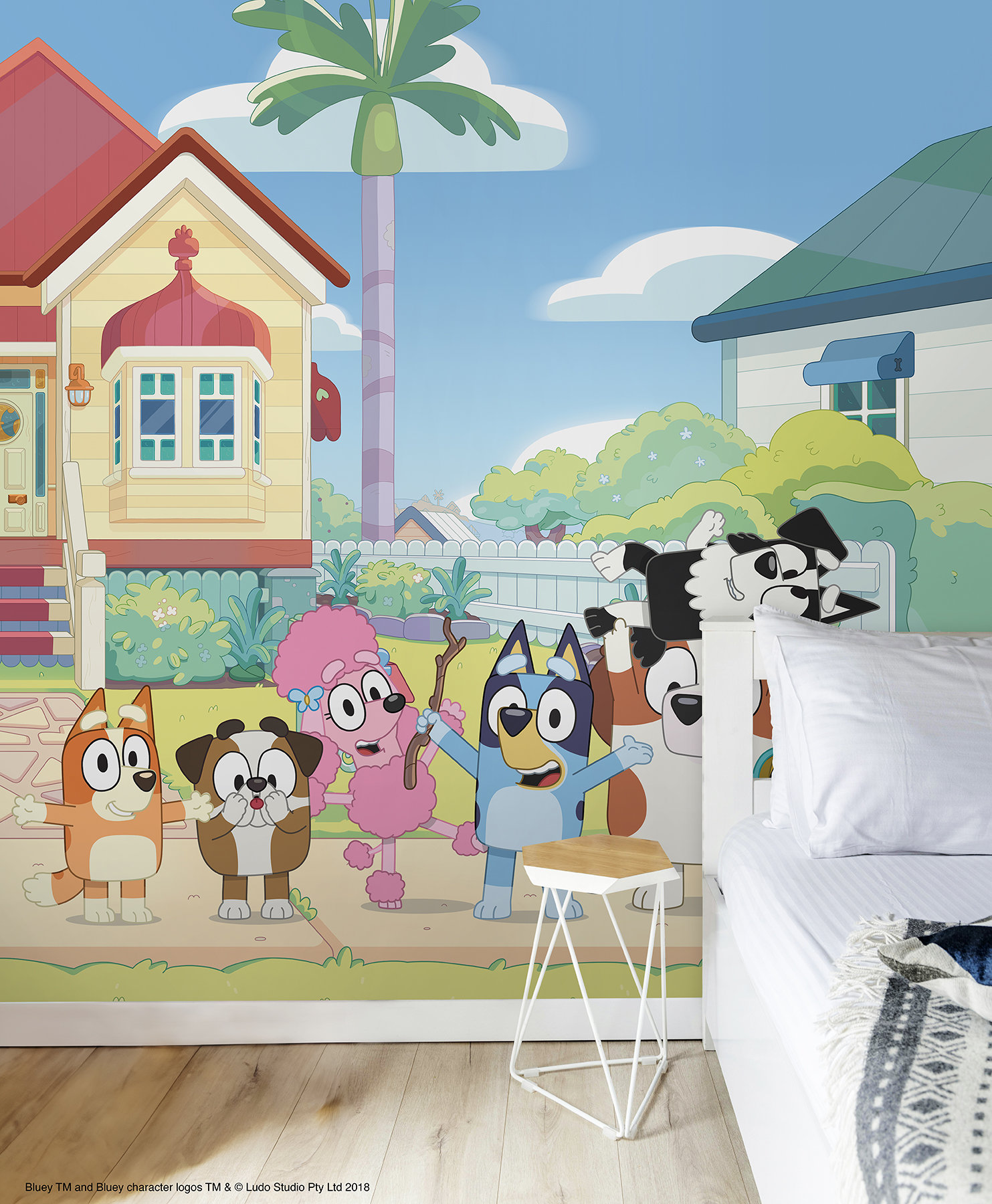 Room Mates Bluey Friends & Family Peel & Stick Wall Mural | Wayfair