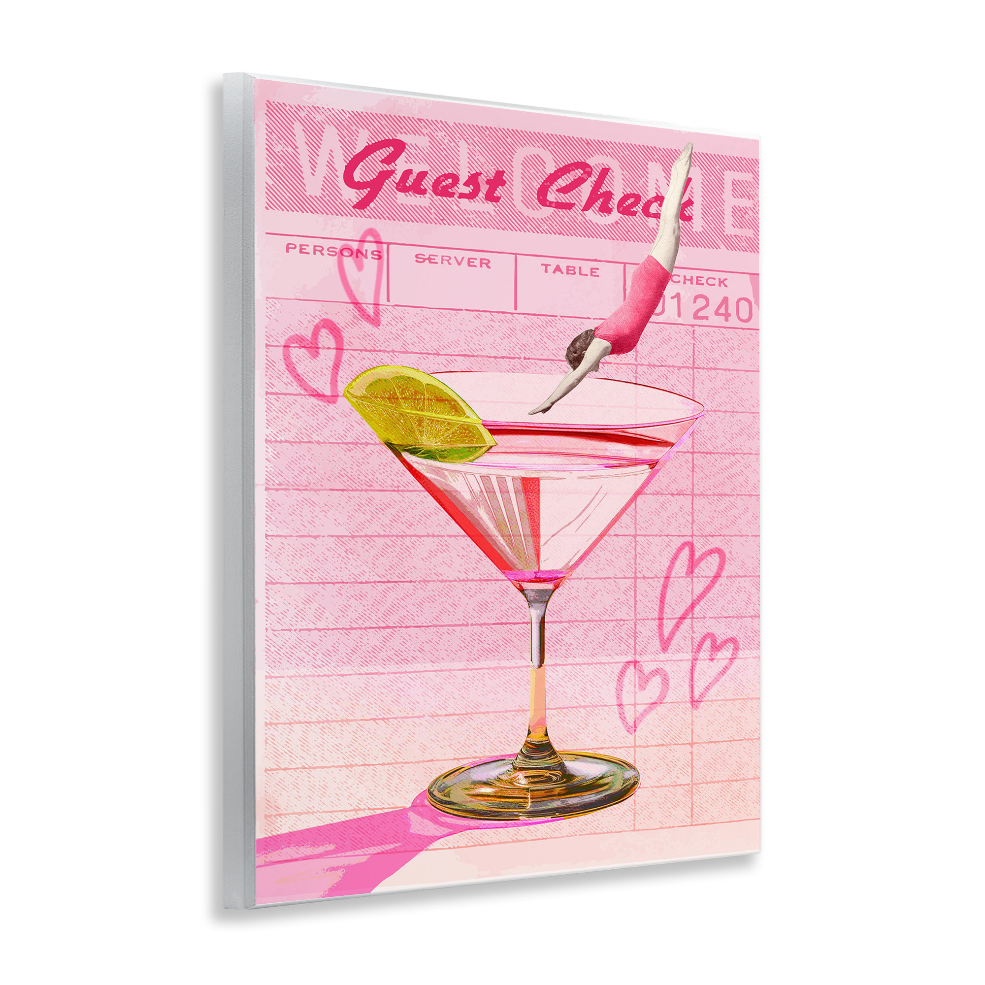 George Oliver Diver into Cocktail Guest Check Wall Plaque, design by ...