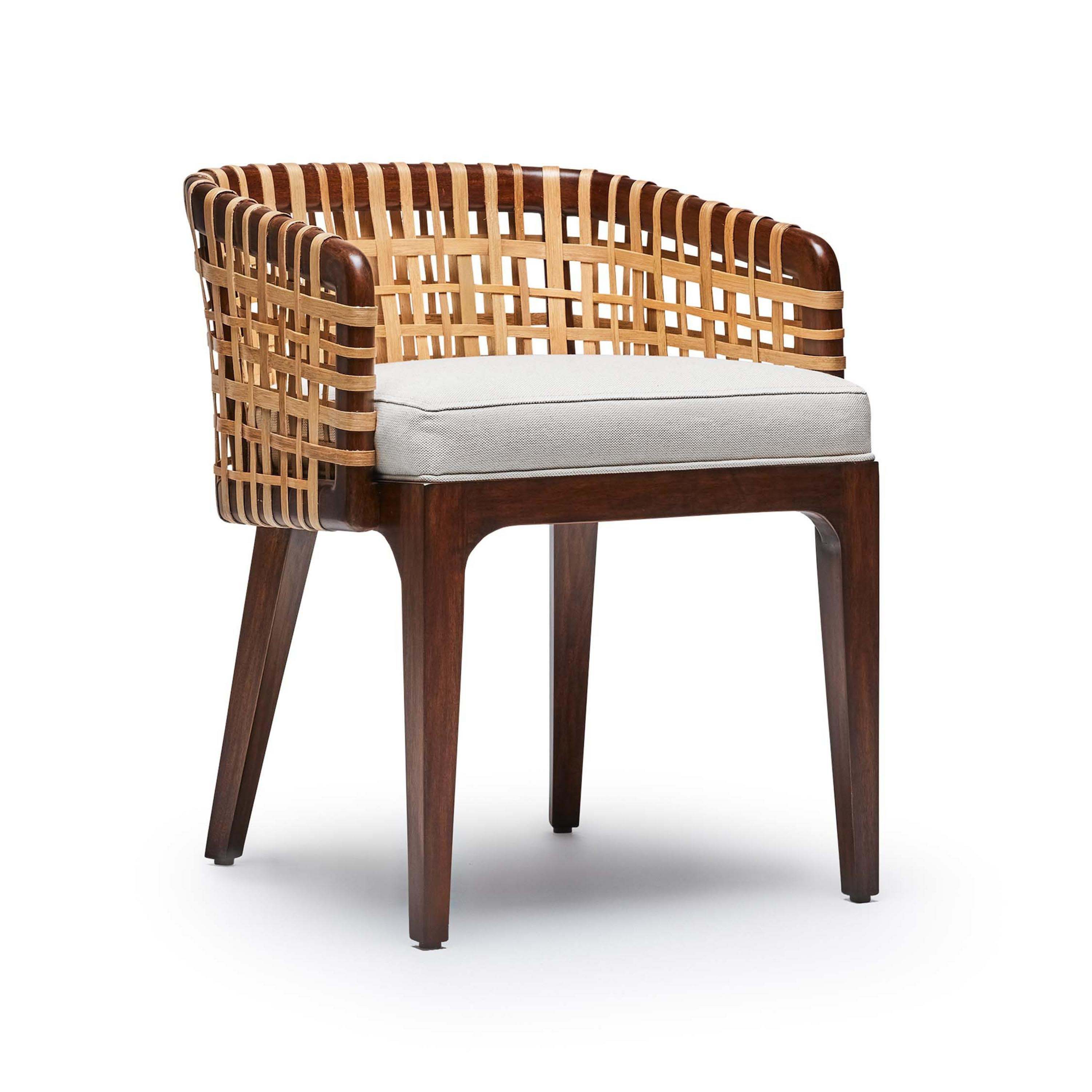 Interlude Palms Low Back Arm Chair in White | Wayfair