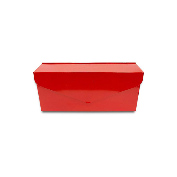 Trazla Red Envelope Wall Mount Mailbox, Rust Resistant Metal Mailbox ...