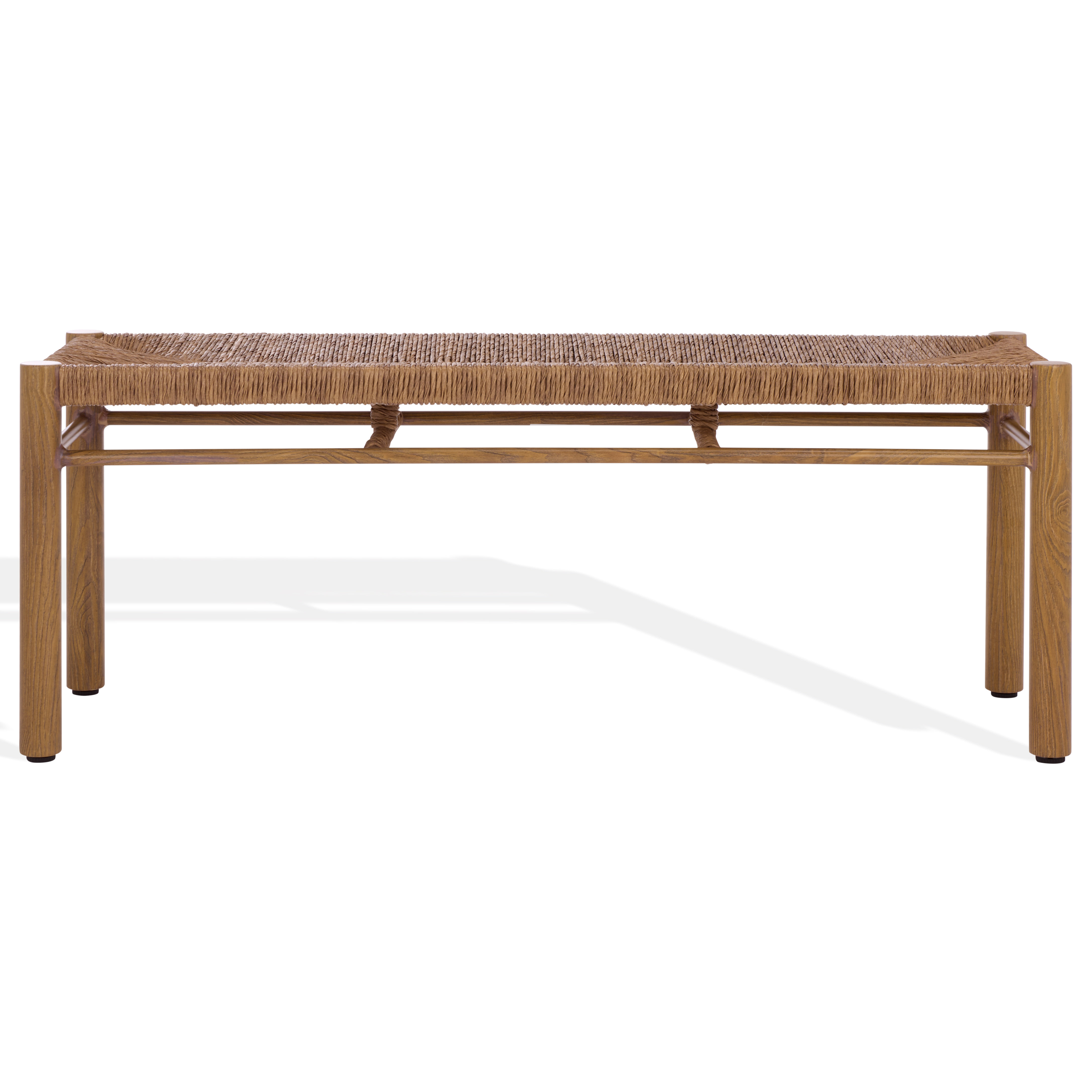 Safavieh Couture Romona Rattan Weaving Outdoor Bench | Perigold