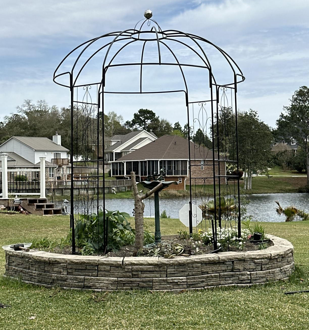 SIPIROT Birdcage Shape Garden Arch Arbors, 9.8'H x 6.8'W Pergola ...