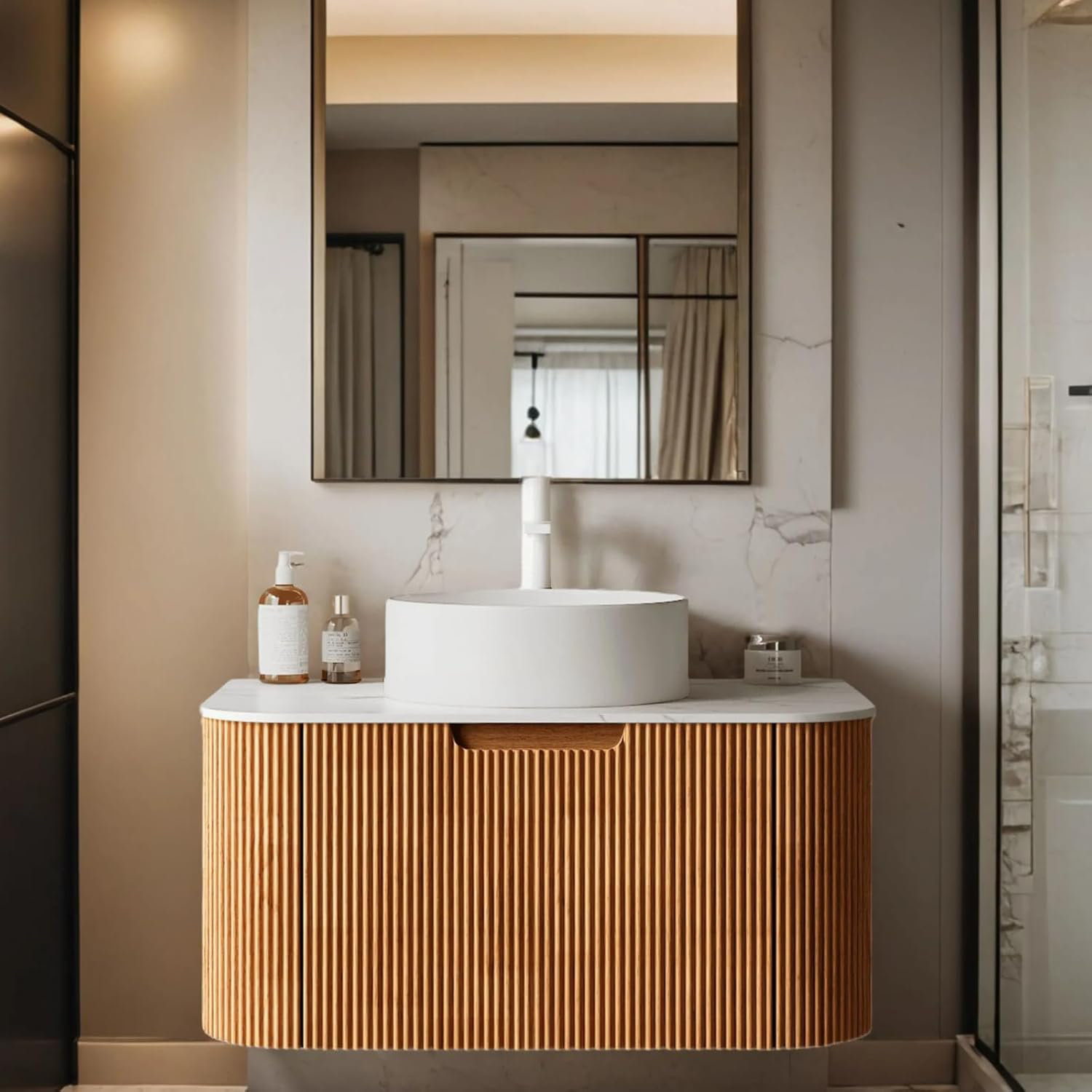 Latitude Run® 30" Small Wall Mounted Floating Bathroom Vanity with ...