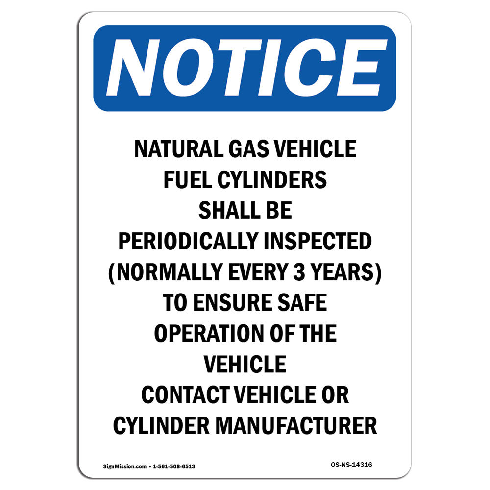 SignMission Natural Gas Vehicle Fuel Cylinders Sign | Wayfair