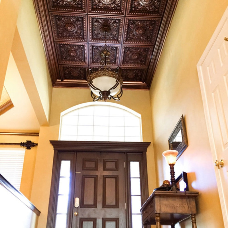 FromPlainToBeautifulInHours Da Vinci 24'' L x 24'' W Coffered PVC Drop ...