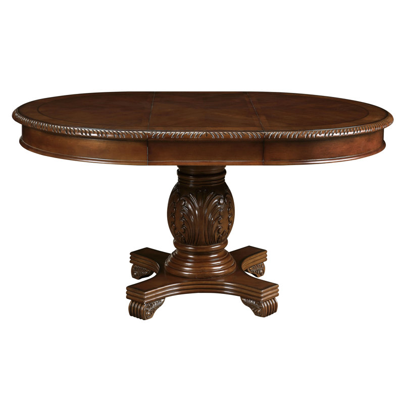 World Menagerie Tifton Extendable Pedestal Dining Table | Wayfair