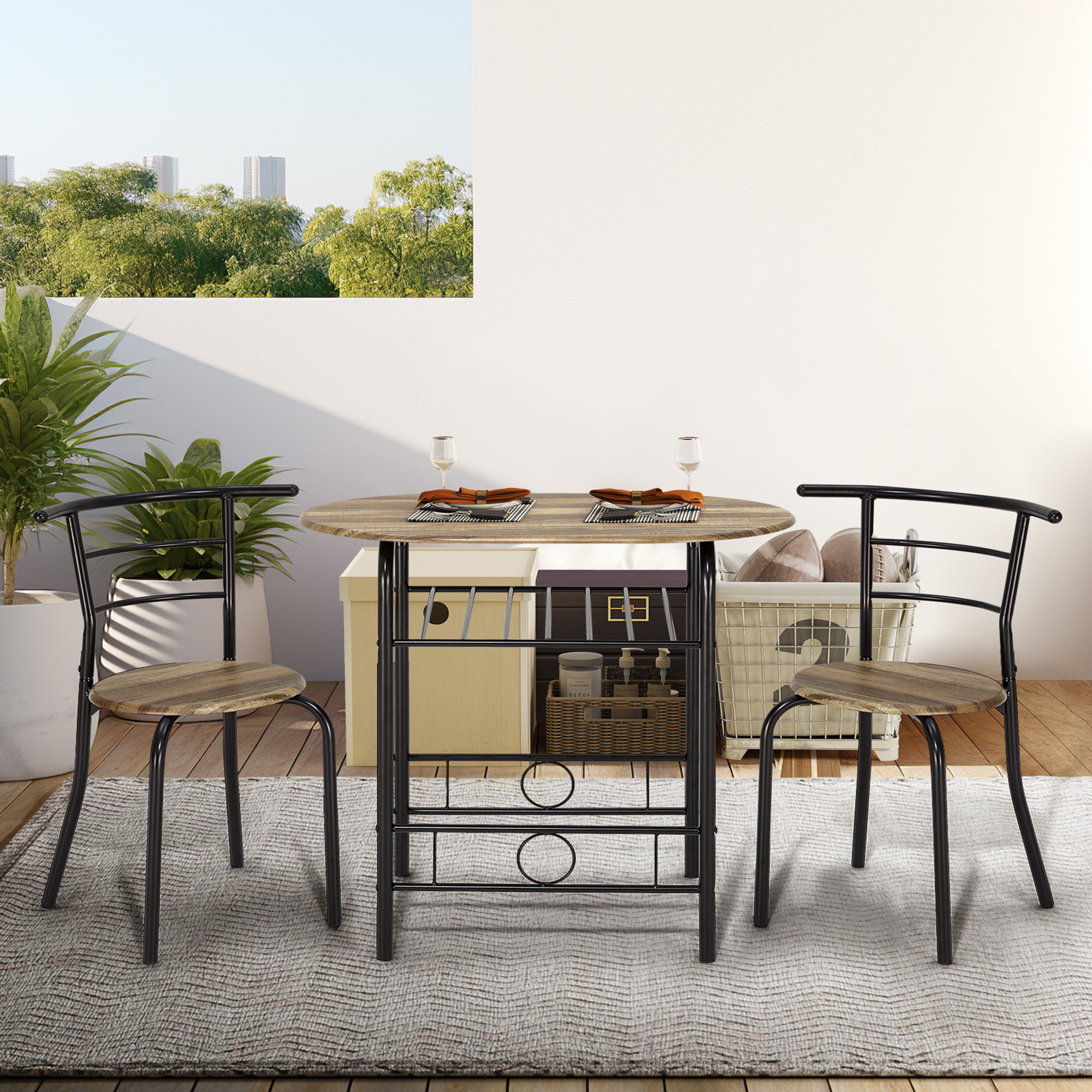 17 Stories 3 - Piece Dining Set For 2 Person, Kitchen Table And Chair ...