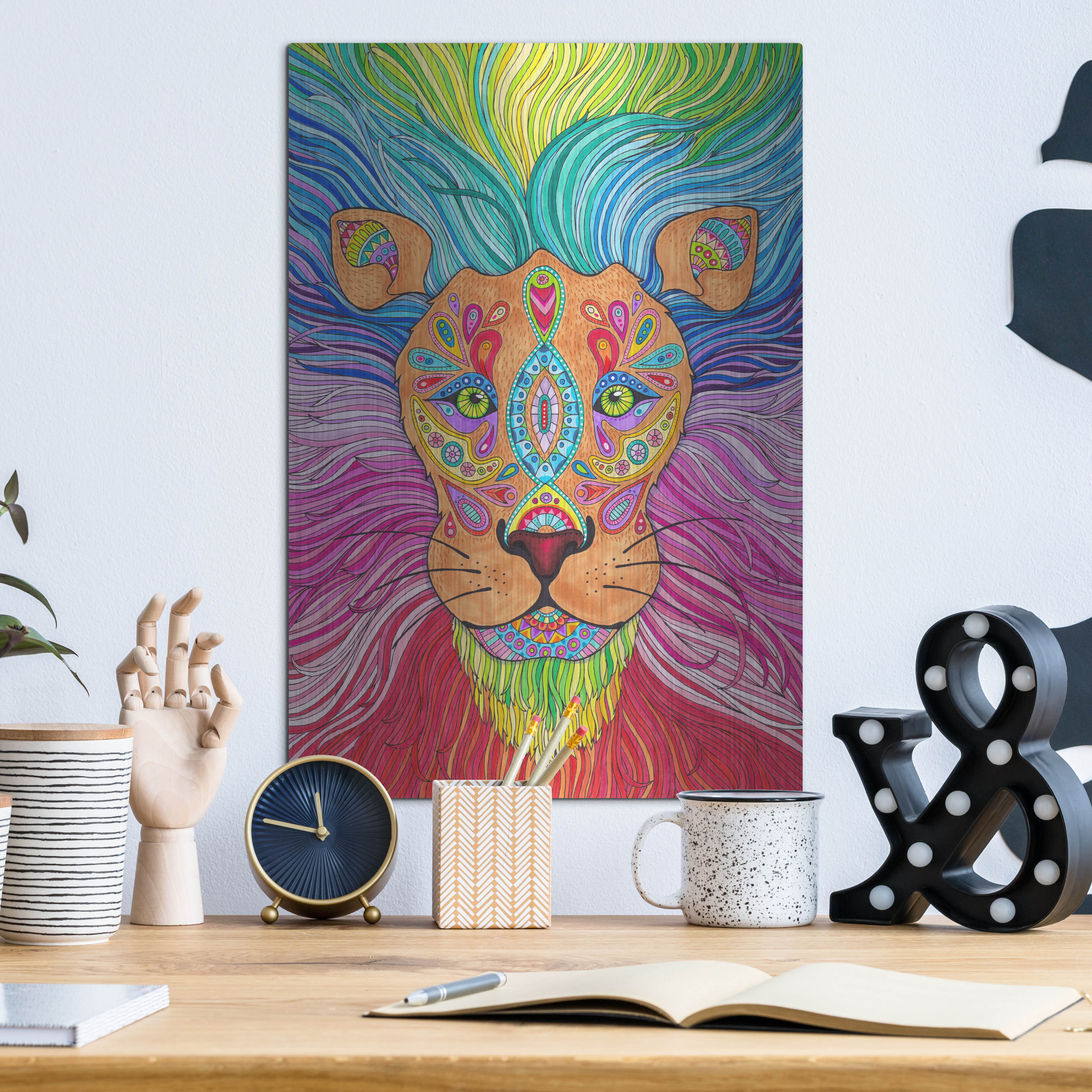 Bungalow Rose " Rainbow Lion Mane " by Hello Angel on | Wayfair