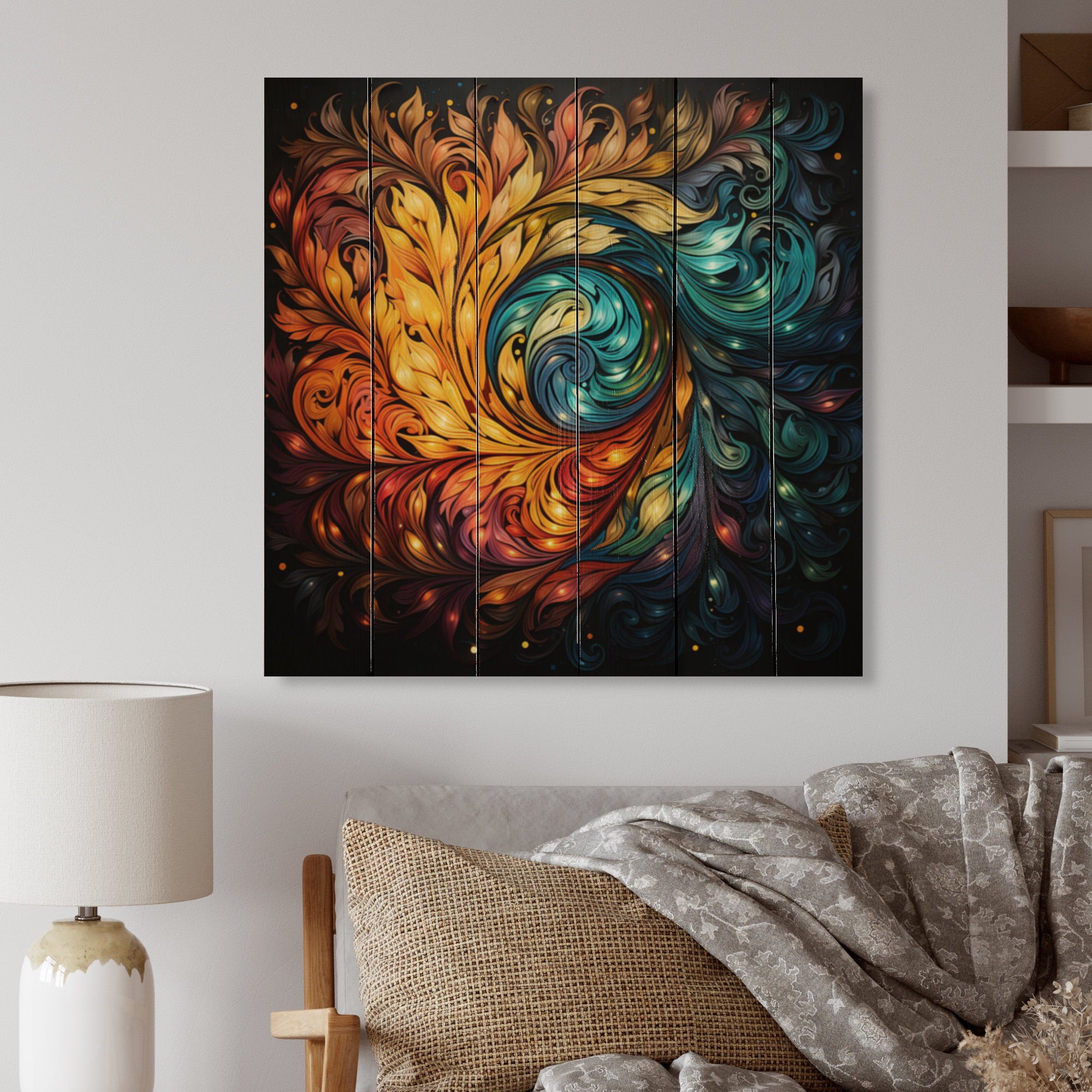 Red Barrel Studio® Jamesy Colorful Indian Art Mystic Rangoli III On ...