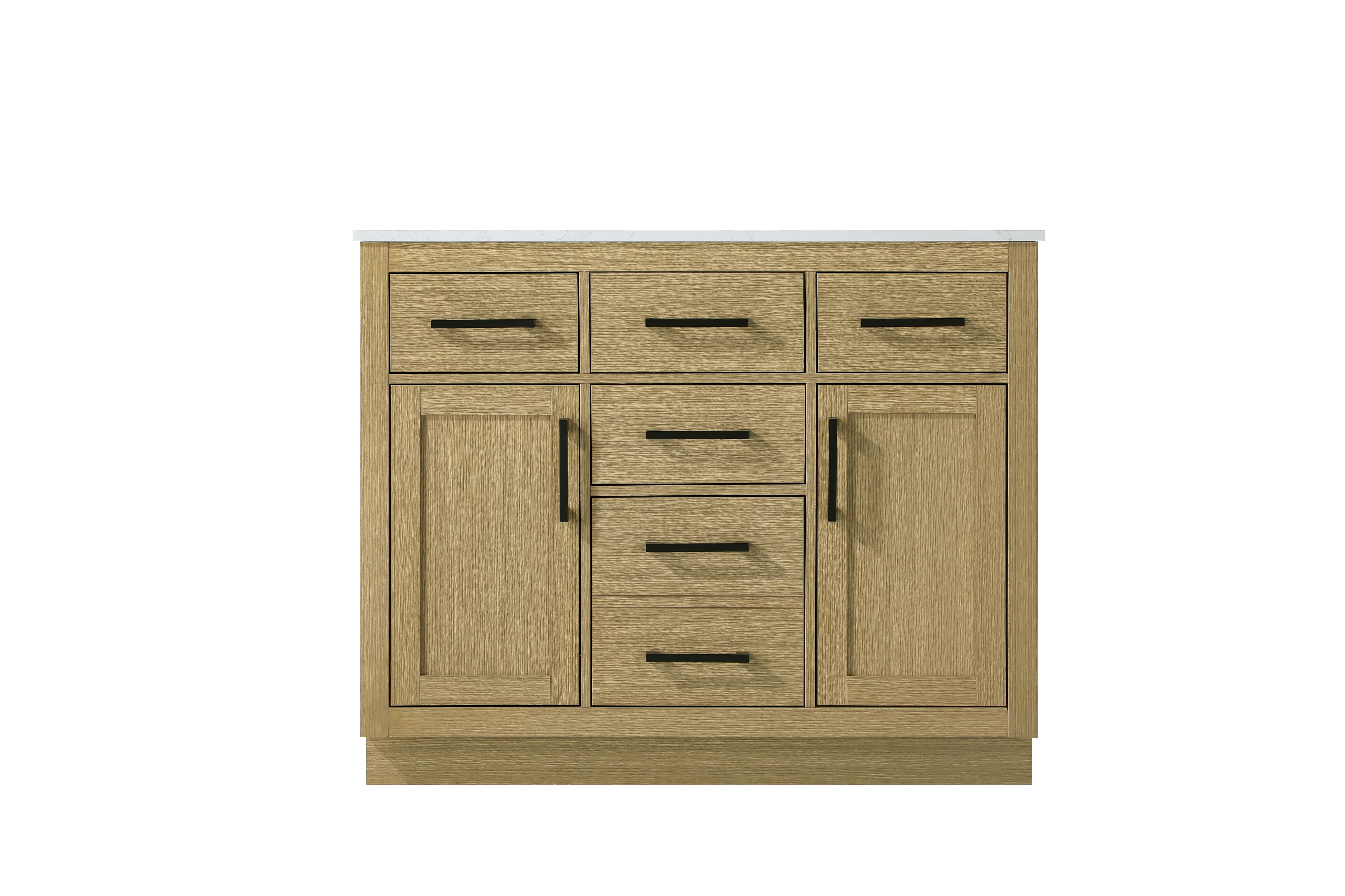 Latitude Run® Ahner 42 inch Single Bathroom Vanity in Chestnut Brown ...
