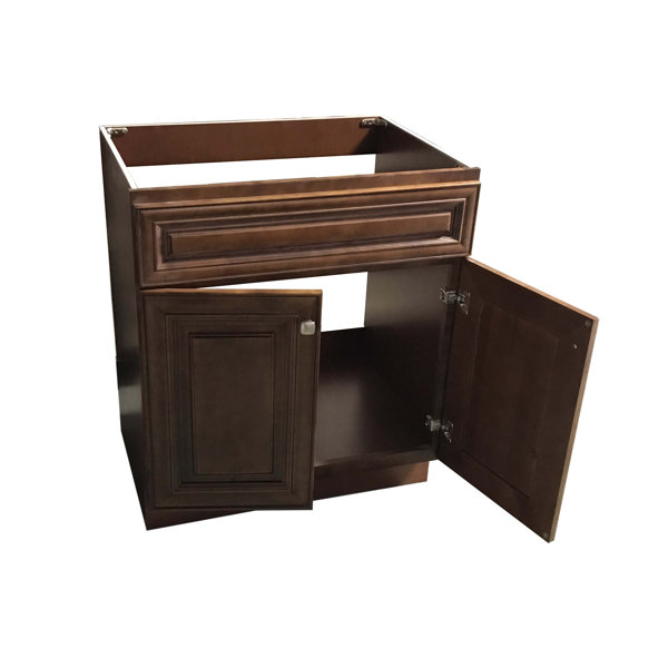 Vanity Atelier 30'' Bathroom Vanity Sink Base Cabinet in Maple Walnut ...