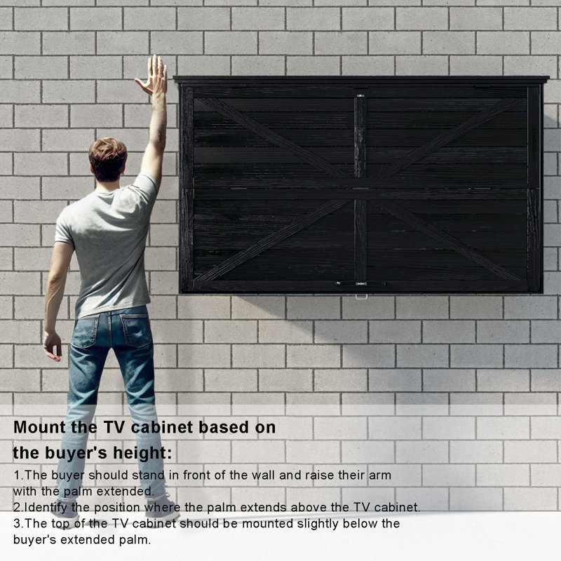 Gracie Oaks Outdoor TV Enclosure Solid Wood TV Cover 65 Inch ...