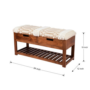 Mistana™ Vienna Solid Wood Drawer Storage Bench & Reviews | Wayfair