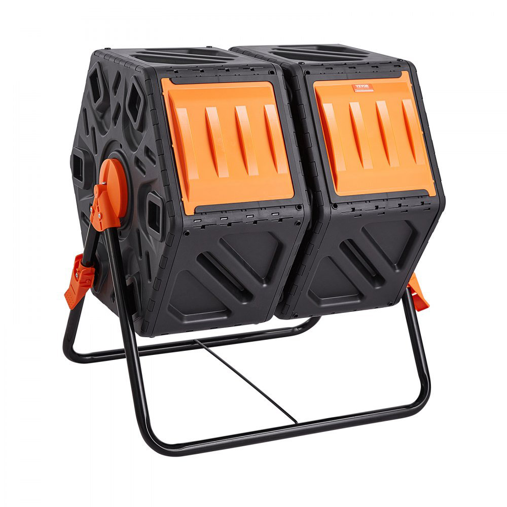 Stellweilan Tessberg Compost Bin, 37-Gal Dual Chamber Composting ...