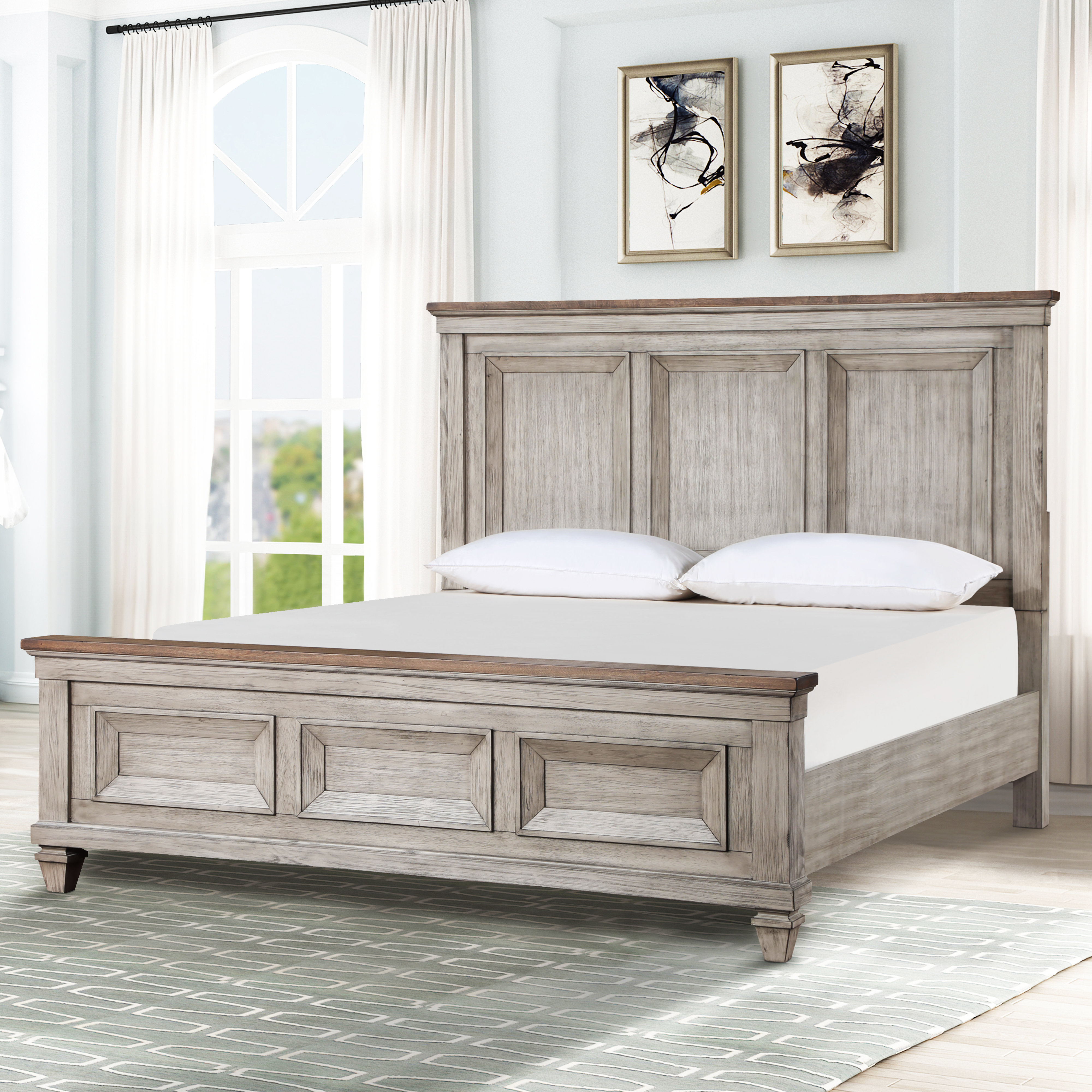 One Allium Way® Mirabeau Solid Wood Standard Bed & Reviews | Wayfair