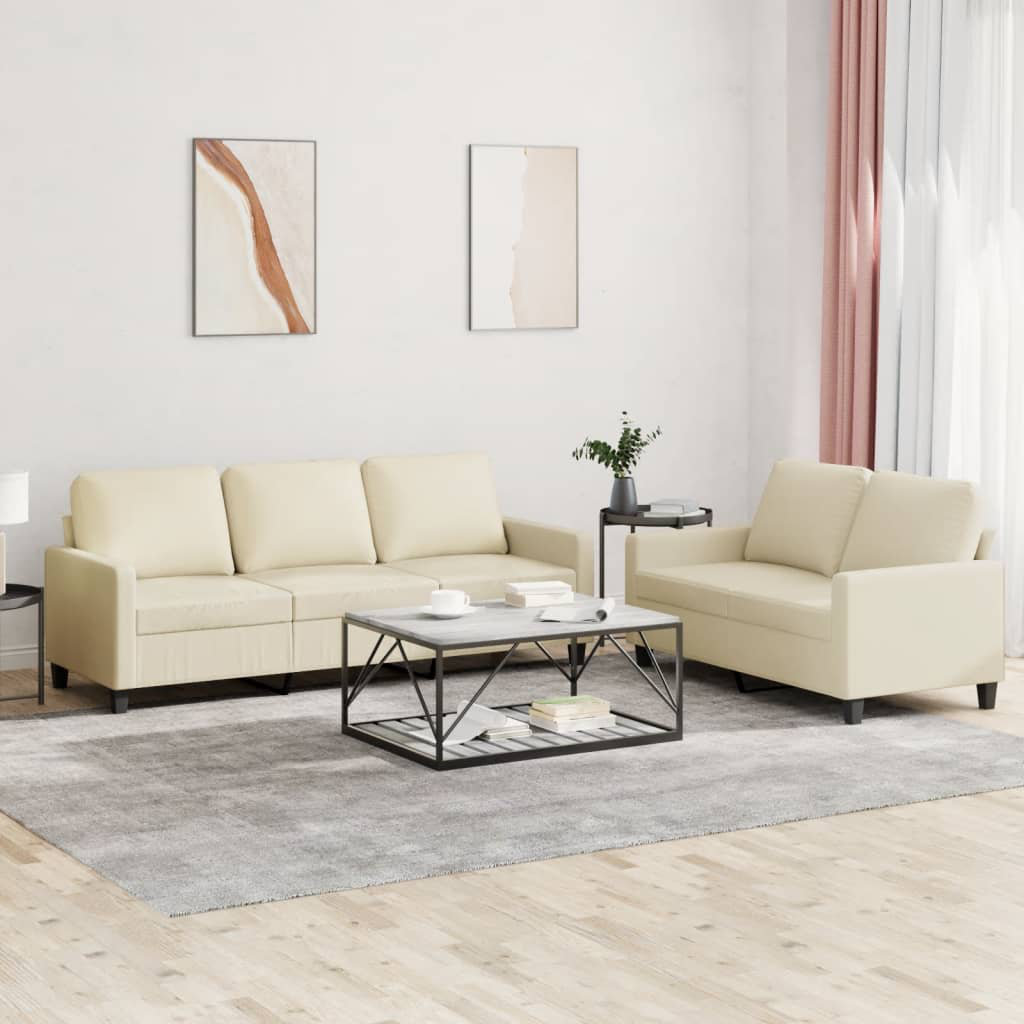 George Oliver Sofa Set Wine Red Faux Leather 2-Seater, 3-Seater Sofa ...
