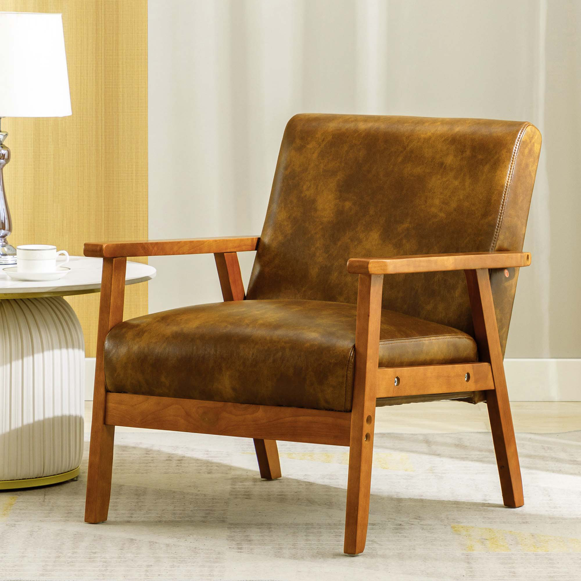 Wade Logan® Ayvie Faux Leather Armchair - Wayfair Canada