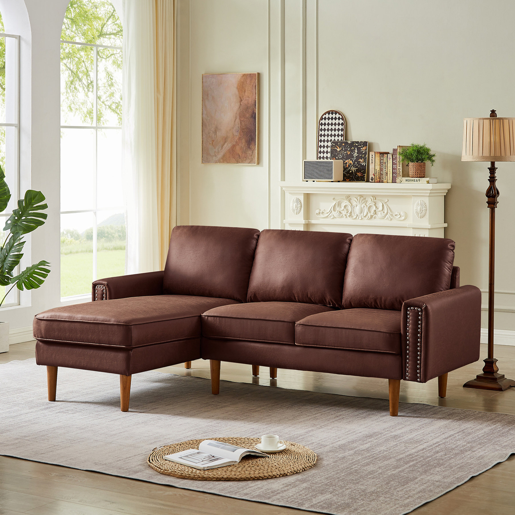 Winston Porter 82.2"L-Shape Sofa Couch | Wayfair
