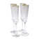 Global Views Hammered Champagne Glass-Clear w/Gold Rim & Reviews | Wayfair