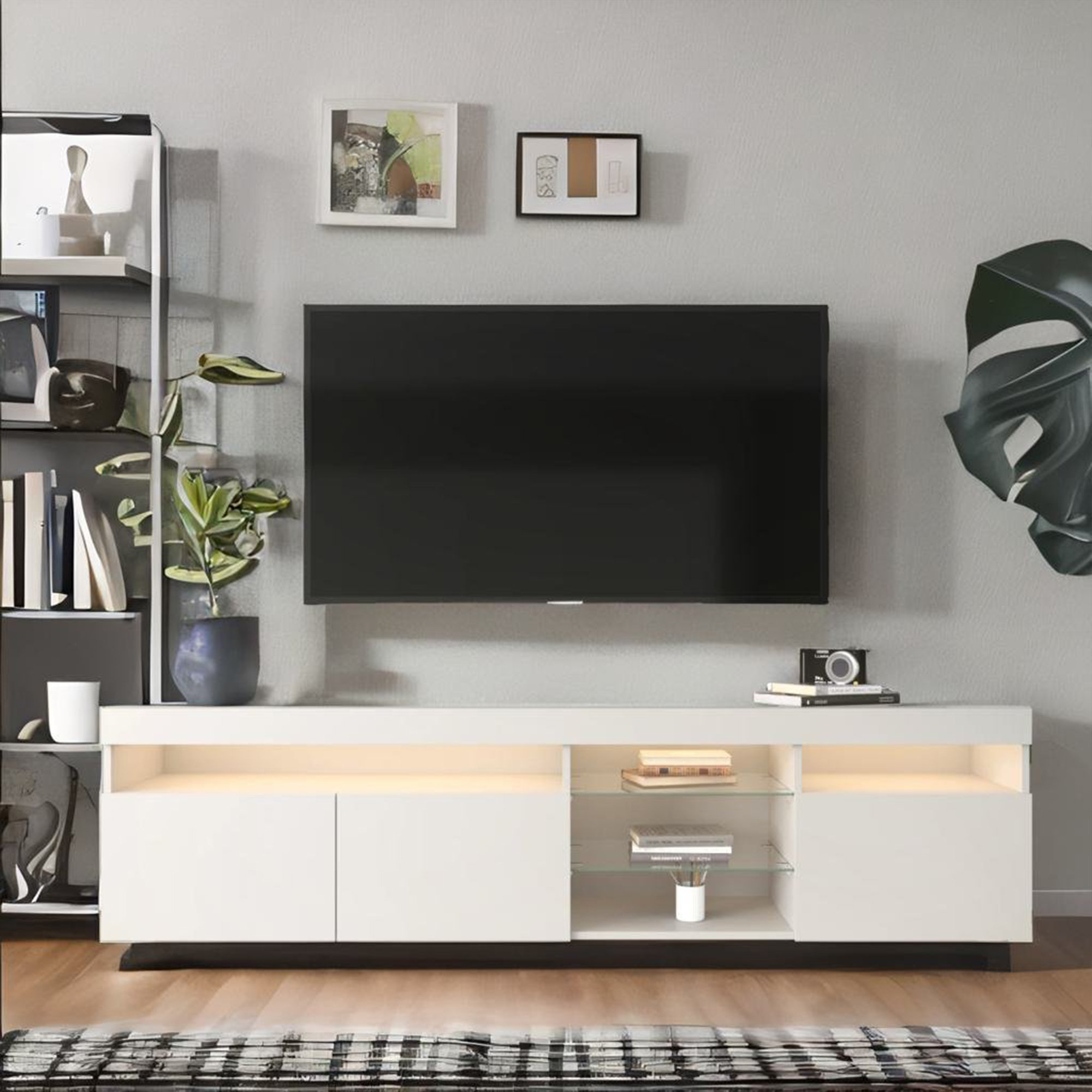 Ivy Bronx Tv Stand With Led Lights - Wayfair Canada