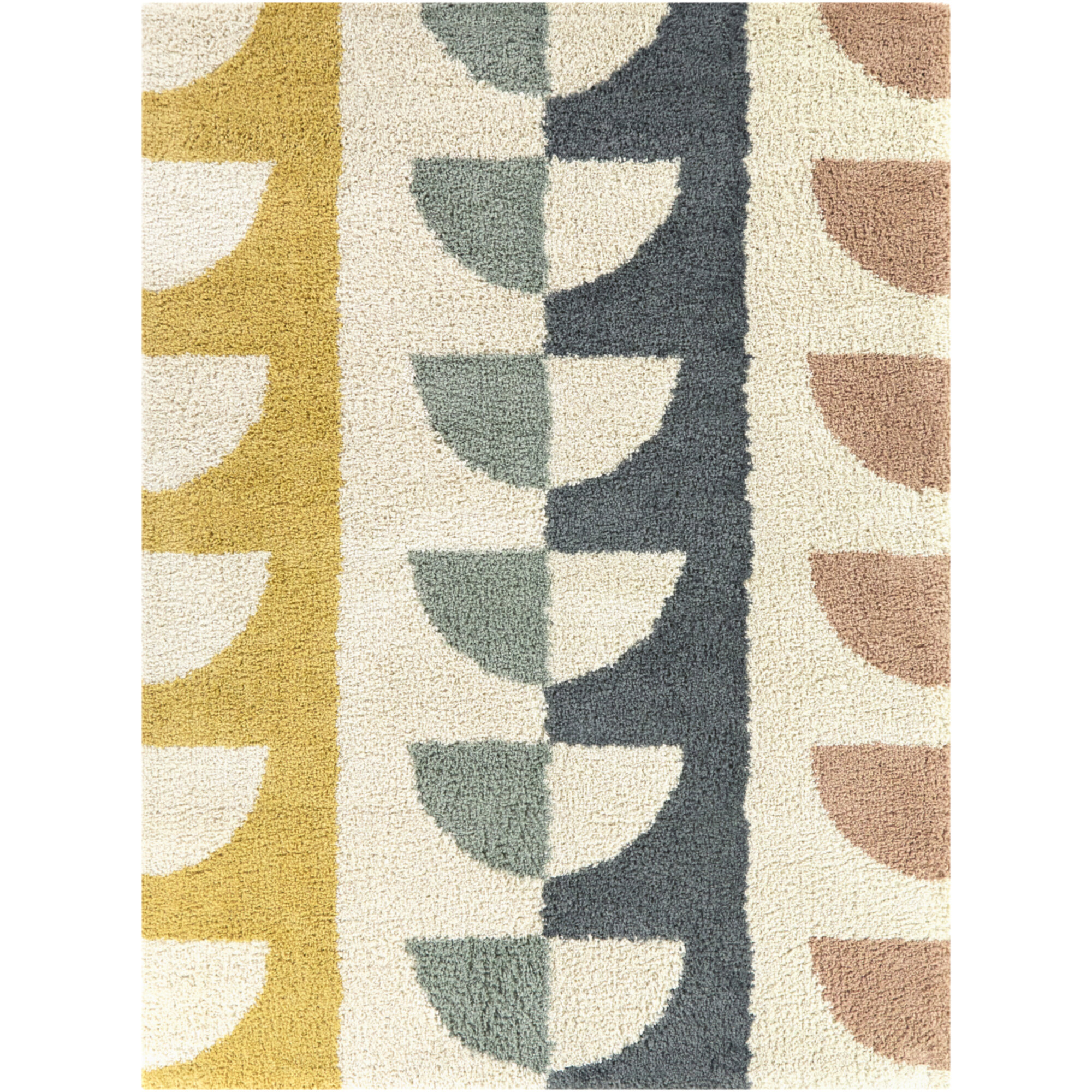 George Oliver Lubert Multicolor Modern Shag Area Rug | Wayfair
