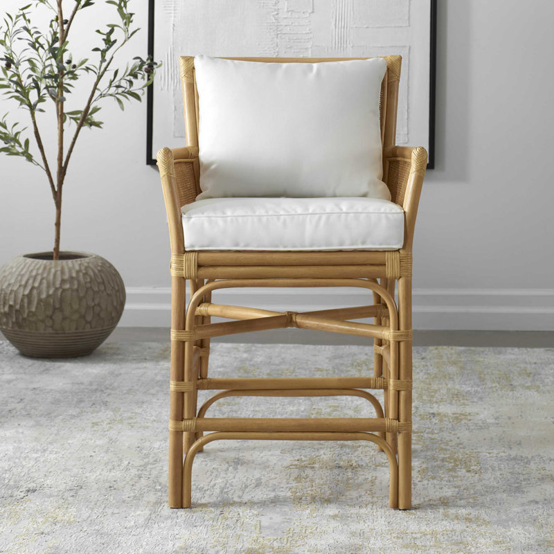 Bayou Breeze Uttermost Pacific Rattan Counter Stool | Wayfair