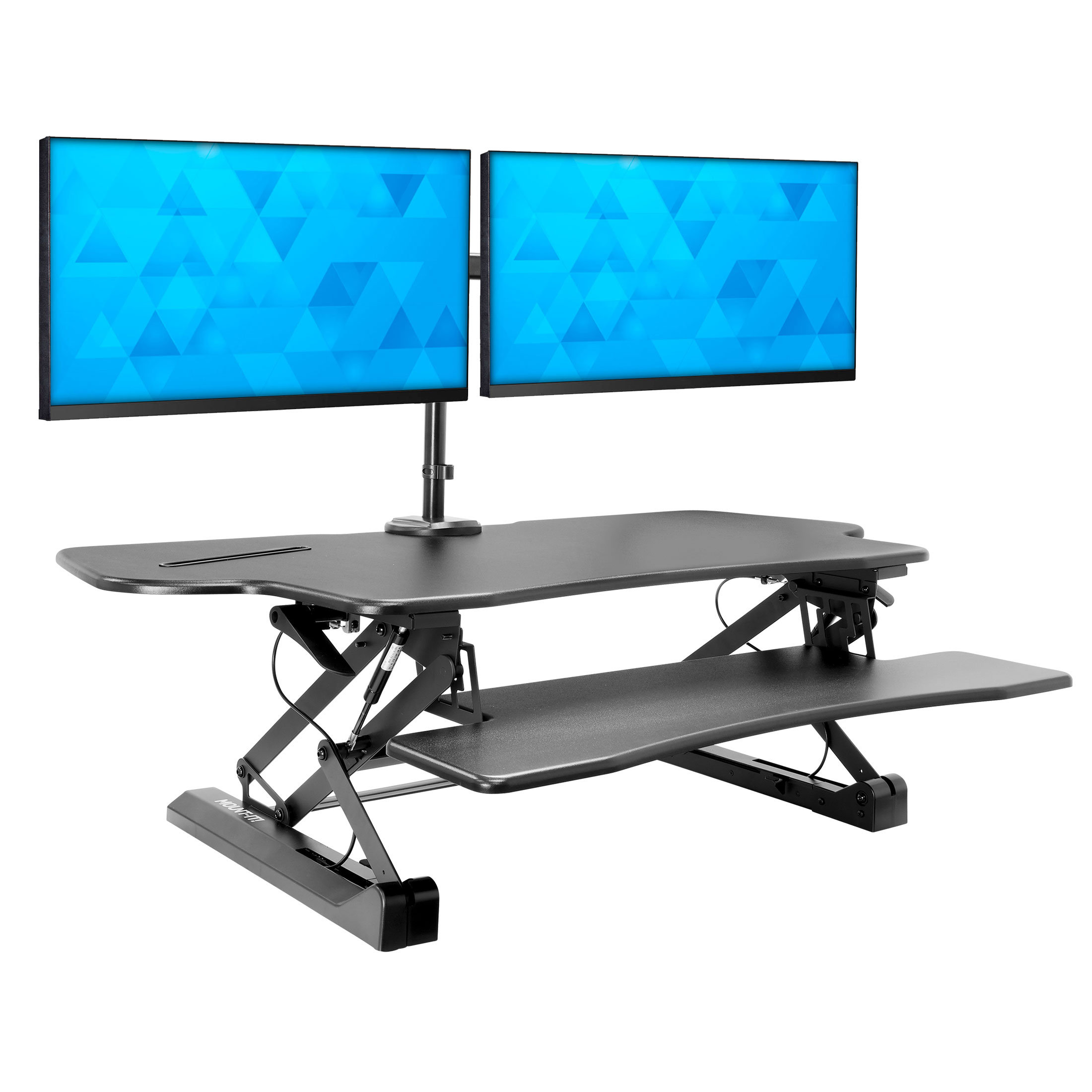 Mount-it Black Tilt Multi-Screen Floor Stand Mount for 28" - 32 ...