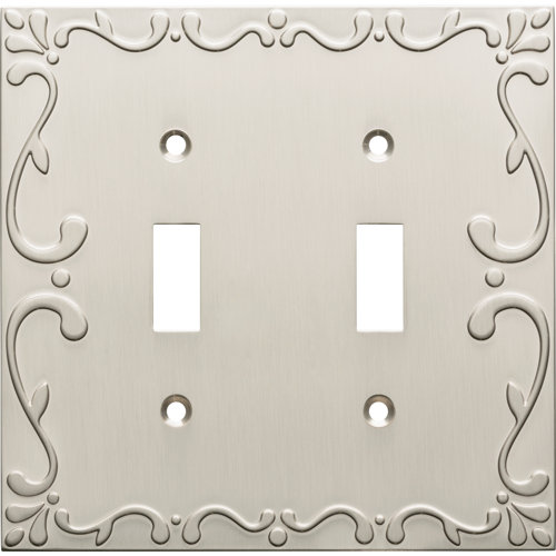 Franklin Brass Classic Lace 2-Gang Toggle Light Switch Wall Plate ...