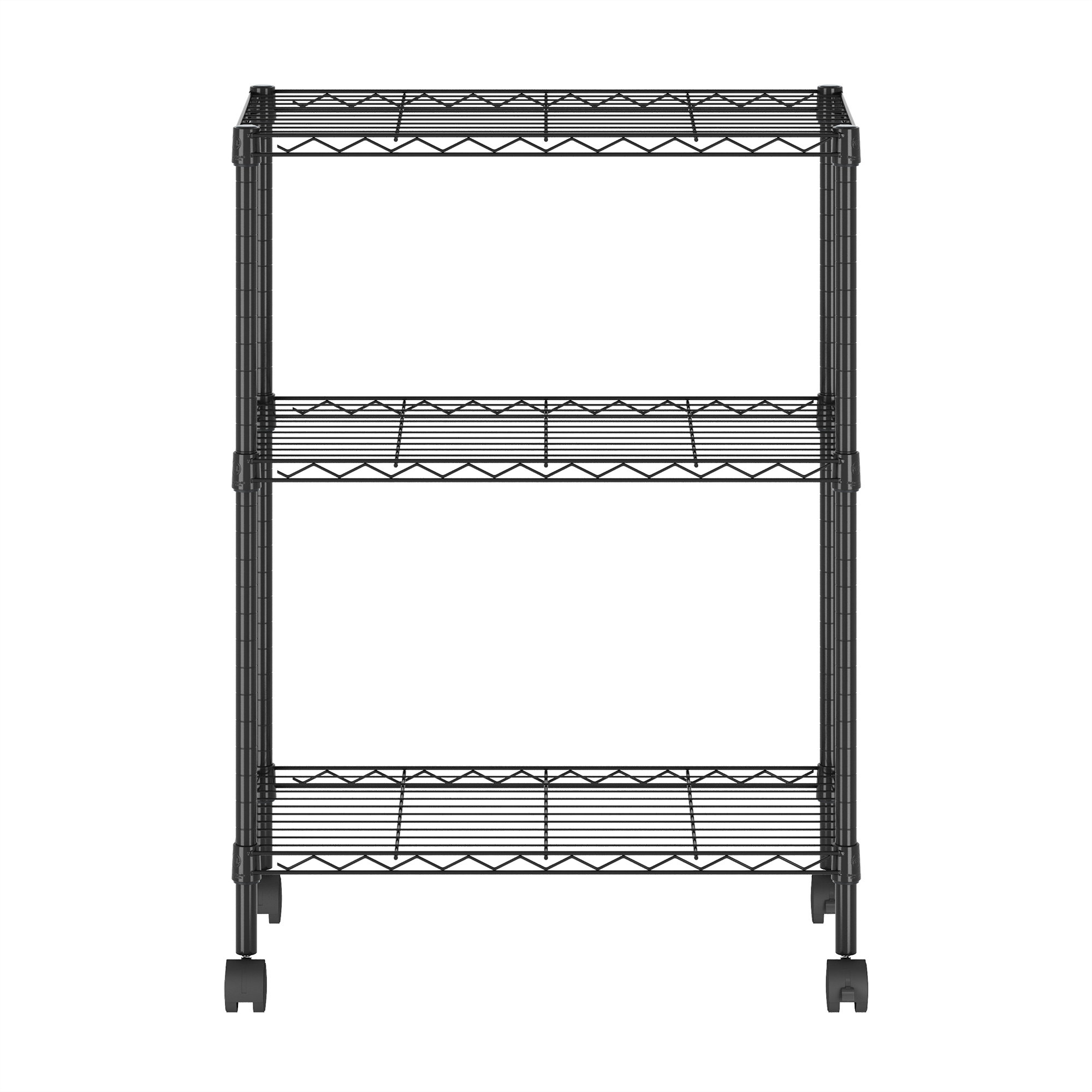 WFX Utility™ 3-Tier Metal Storage Shelf Rack Cart with Casters, 23"Wx ...