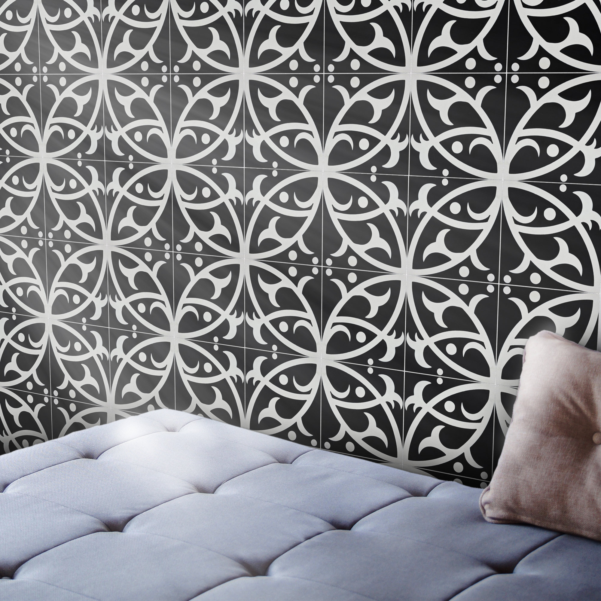 Moroccan Mosaic Hocima 8" x 8" Cement Patterned Wall & Floor Tile | Wayfair