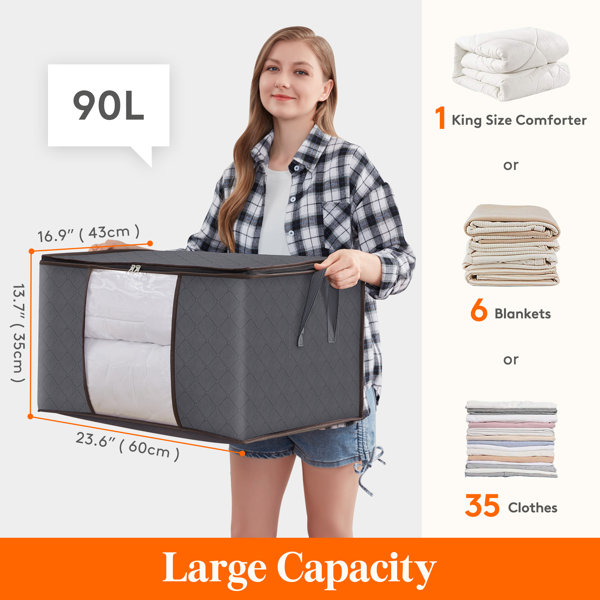 Rebrilliant 6 of Pieces Fabric Box/Underbed Storage Set & Reviews | Wayfair