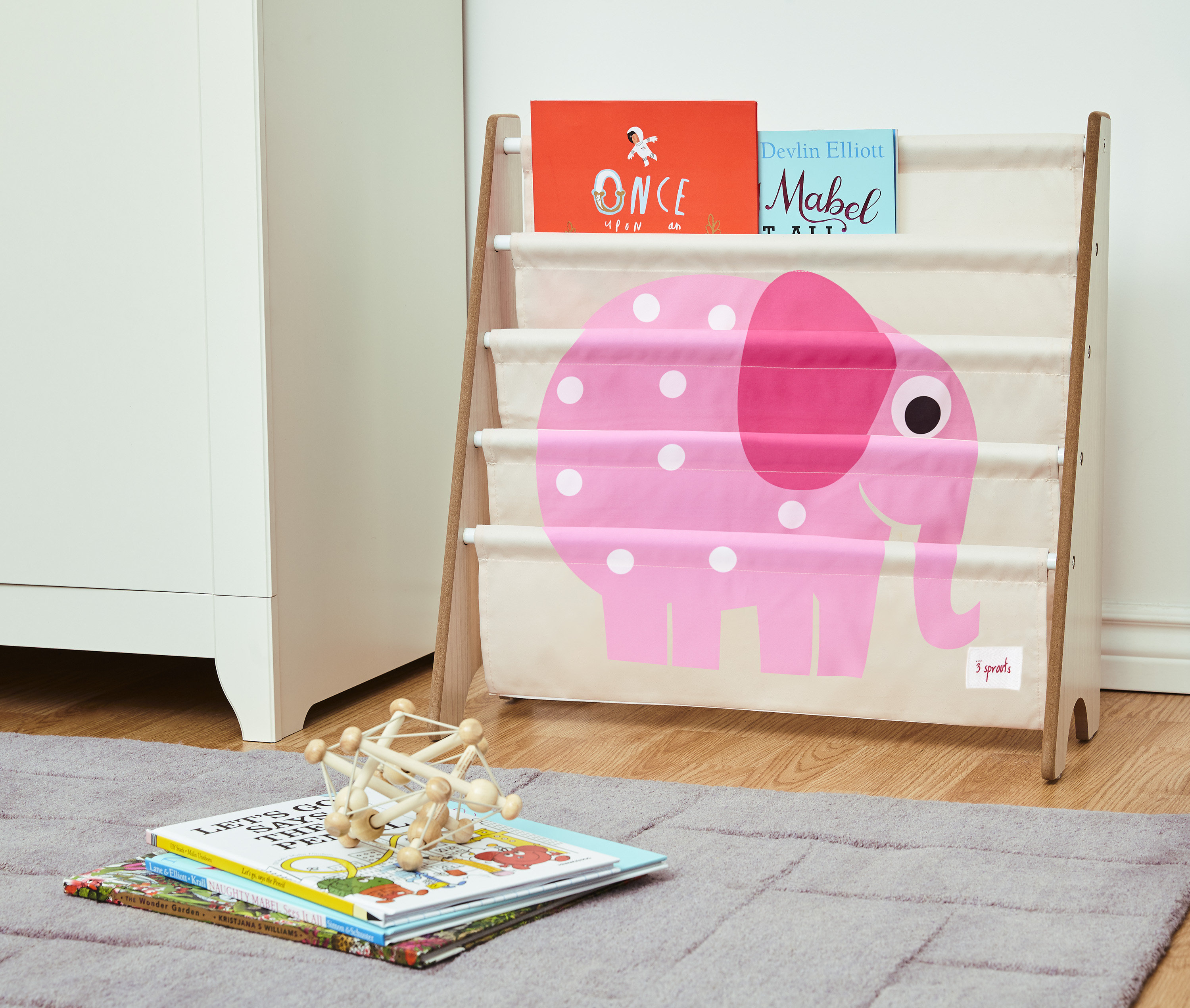 3 Sprouts - Book Shelf - Kids Book Rack Organizer - Baby Room Bookcase ...
