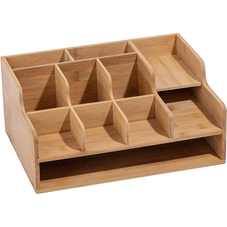 Millwood Pines Bamboo Desk Organizers | Wayfair