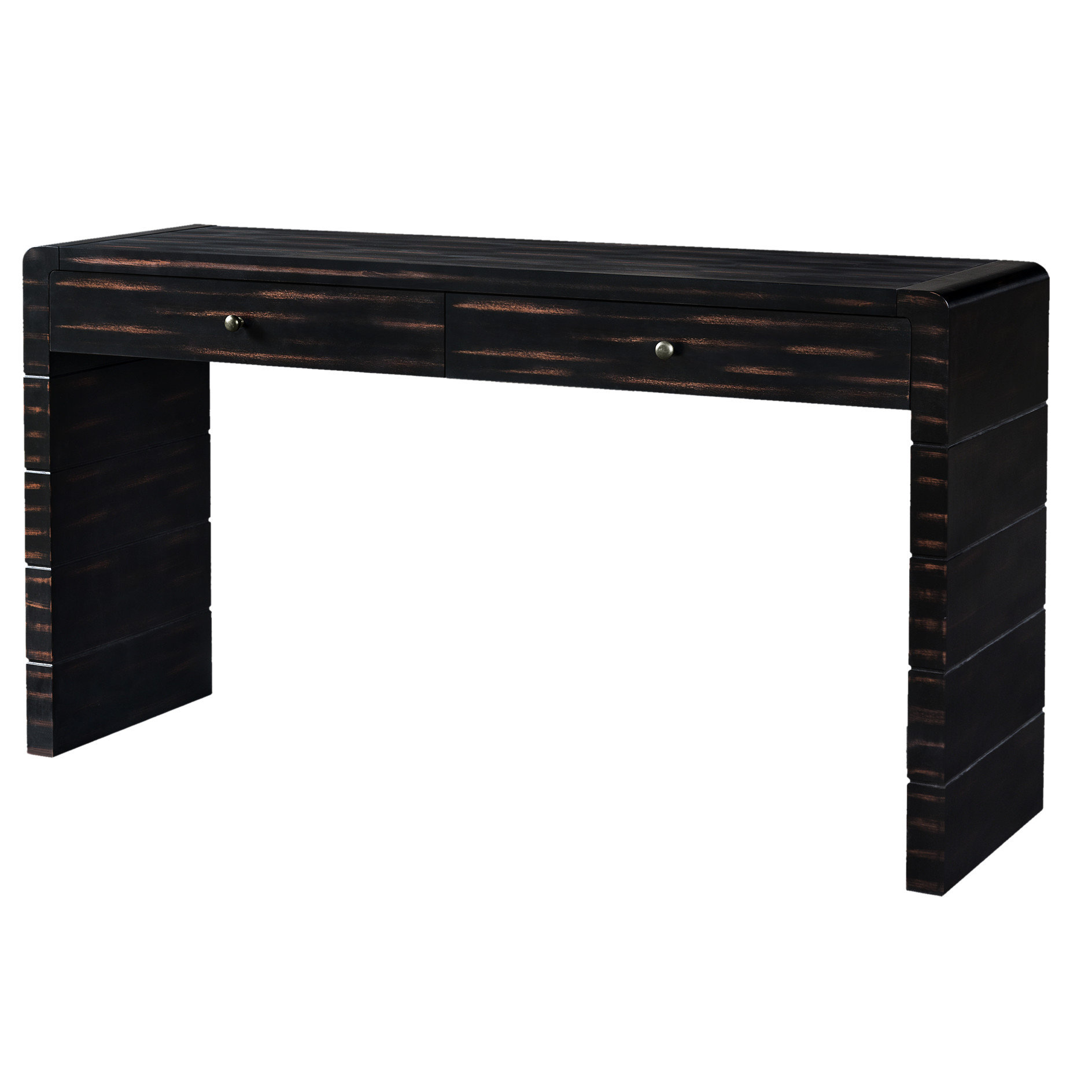 Ophelia & Co. Console Table With Storage - Rustic Entryway 2 Drawers ...