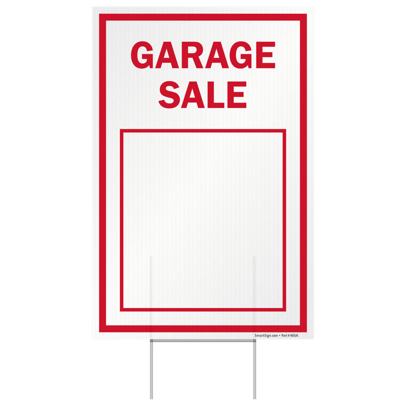 SmartSign Garage Sale with Write-In Area Sign | Wayfair