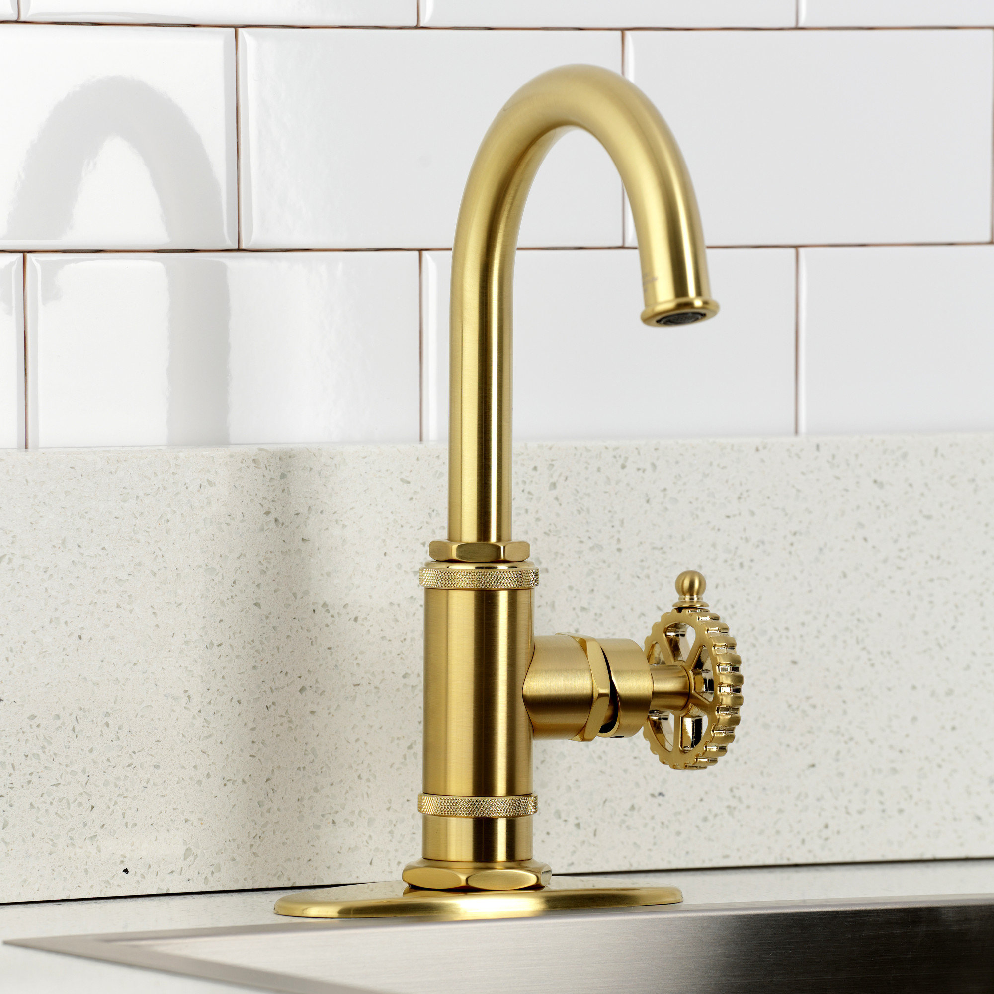 Kingston Brass Fuller Single-Handle 1-Hole Deck Mount Bar Faucet | Wayfair