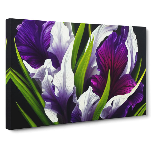 ClassicLiving Modern Iris Flowers Vol.6 - Wrapped Canvas Print ...