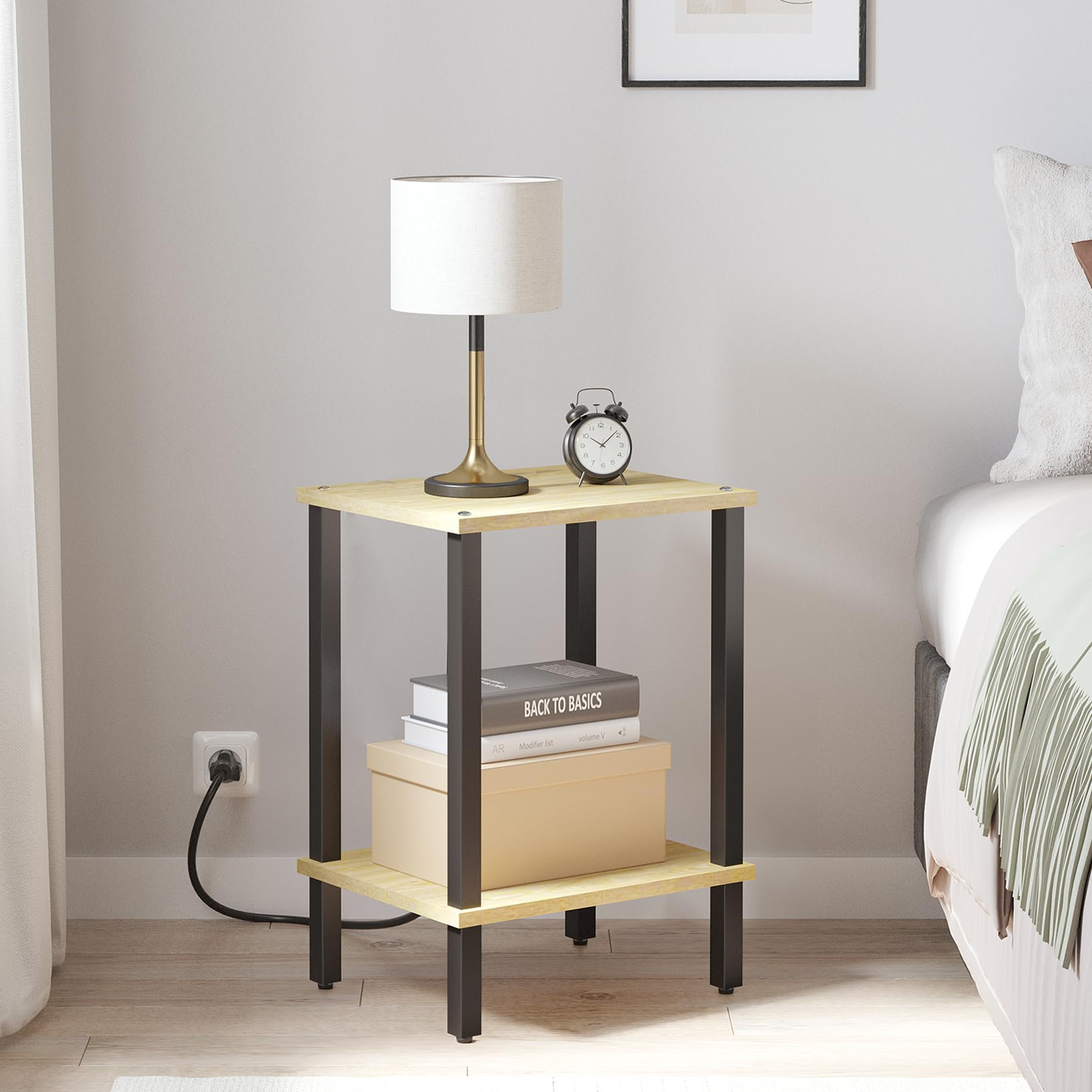 17 Stories Table de bout, table d'appoint, table de chevet, tablette de ...