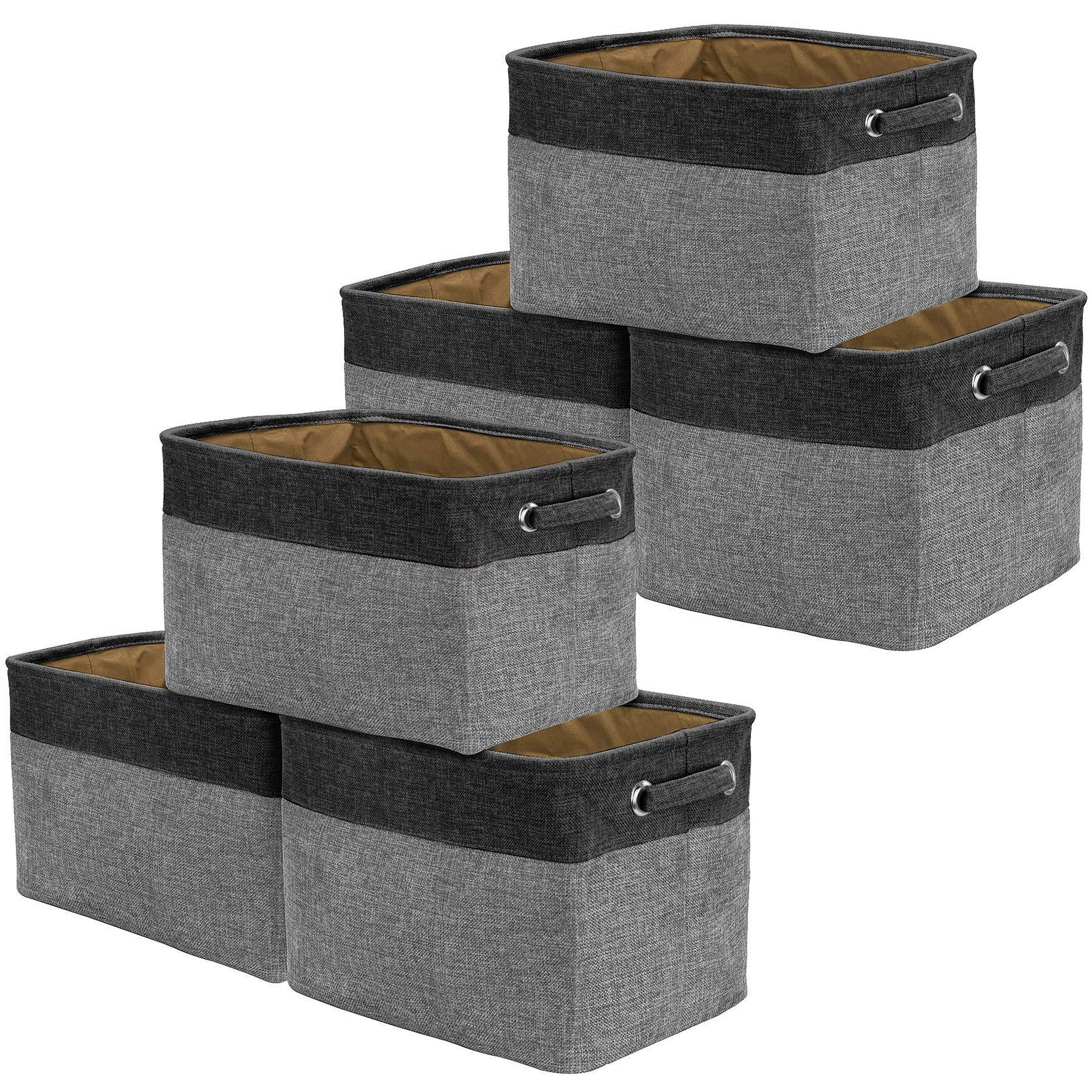 Sorbus Fabric Storage Bins for Shelves 15" Sturdy Collapsible Storage ...