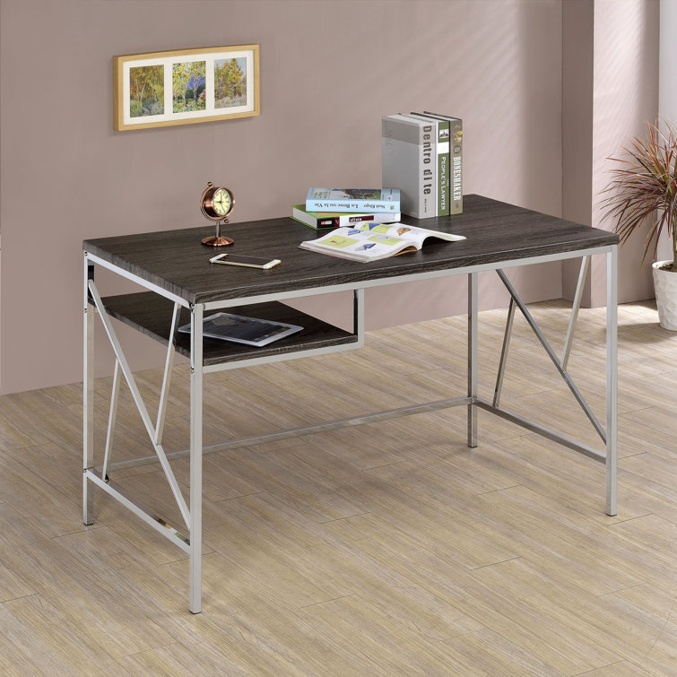 Ivy Bronx Metal Base Writing Desk & Reviews | Wayfair